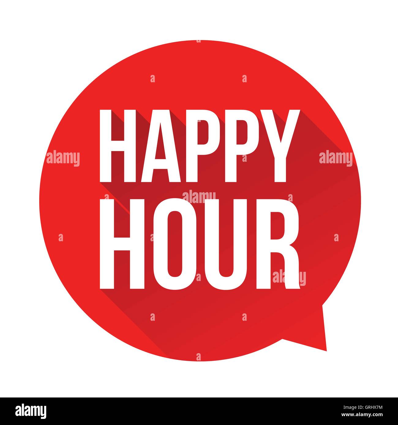 Happy Hour sign speech bubble Stock Vector Image & Art - Alamy