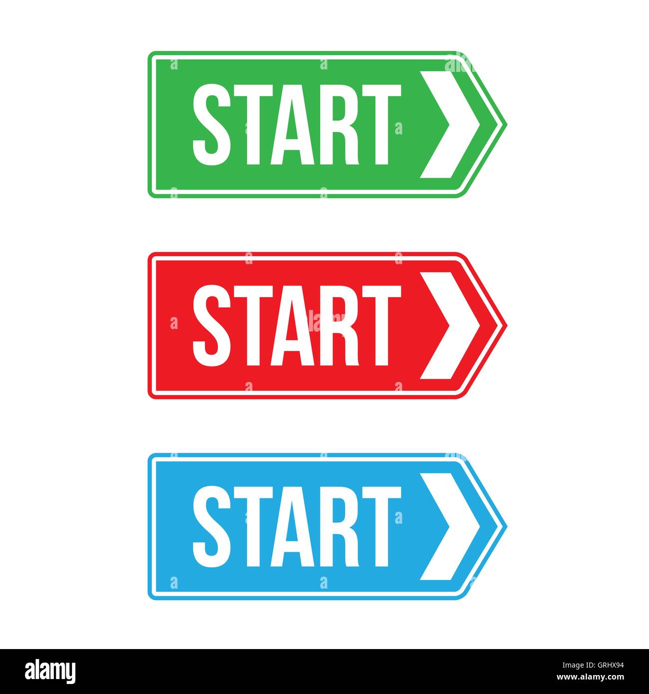 Start Road sign vector set Stock Vector Image & Art - Alamy