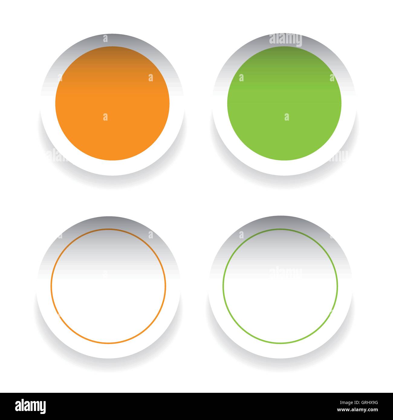 Blank labels or sticker round Stock Vector Image & Art - Alamy