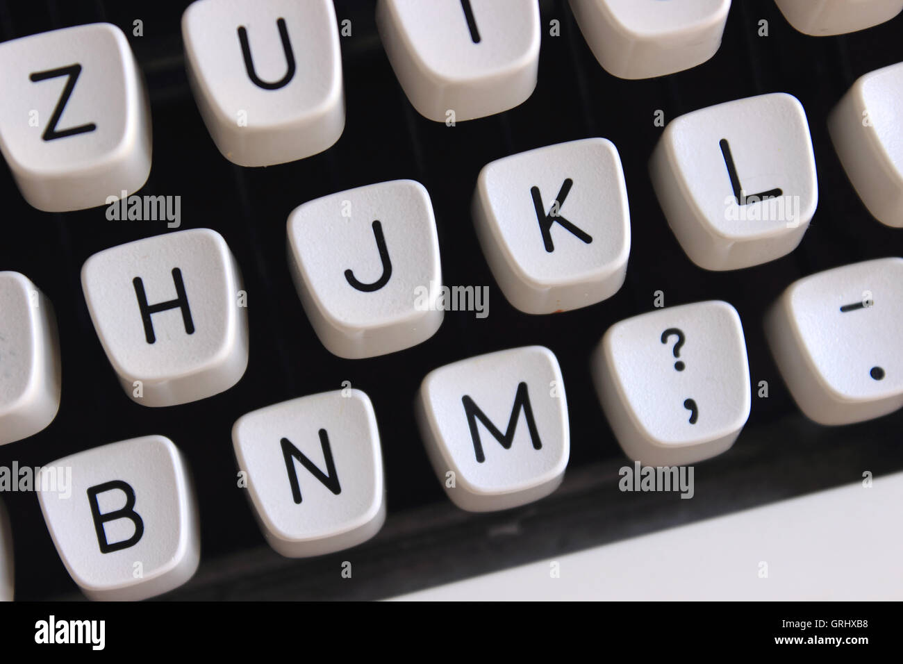 1980's Typing machine letters detail Stock Photo - Alamy