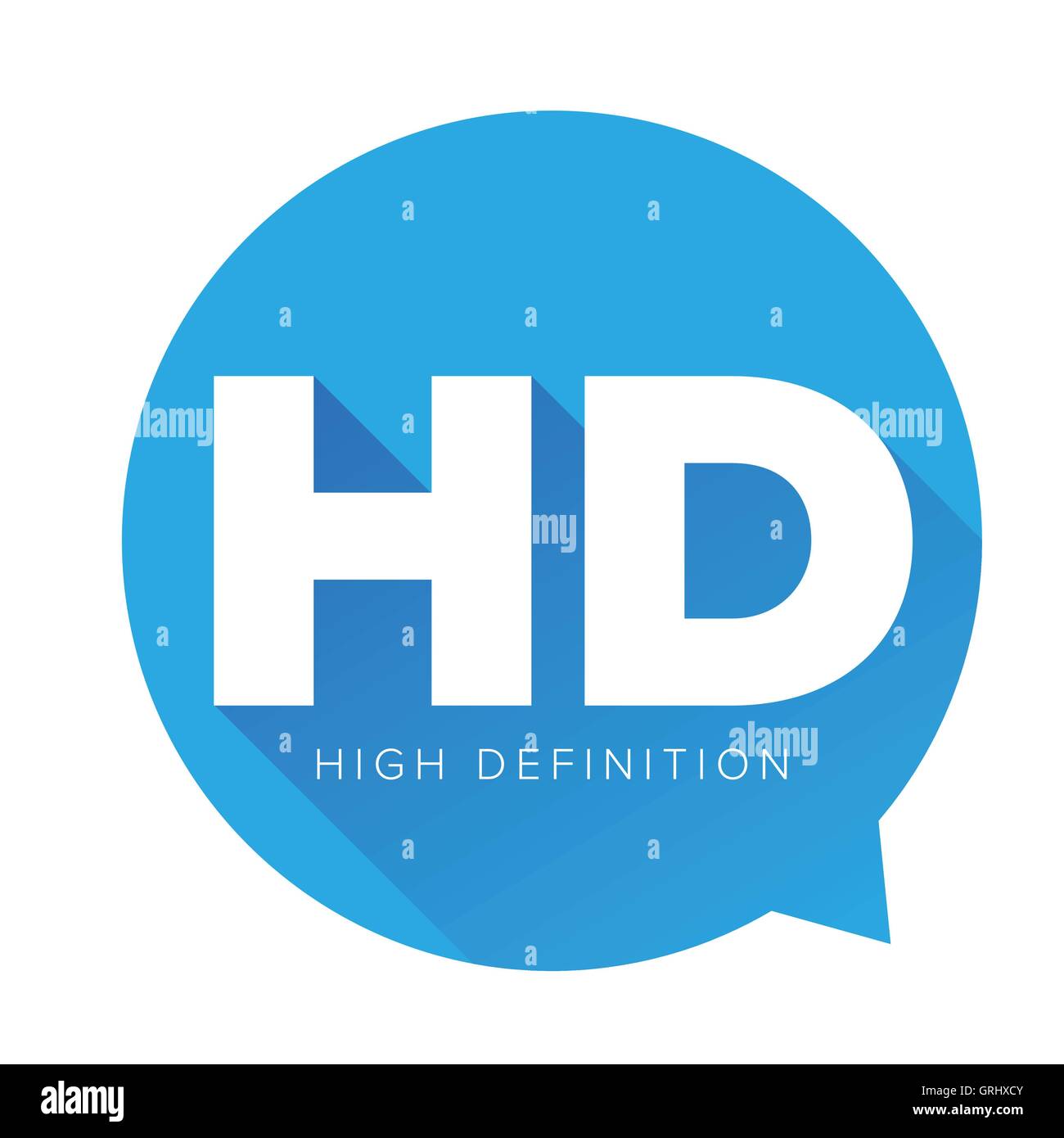 HD button - High Definition vector Stock Vector Image & Art - Alamy