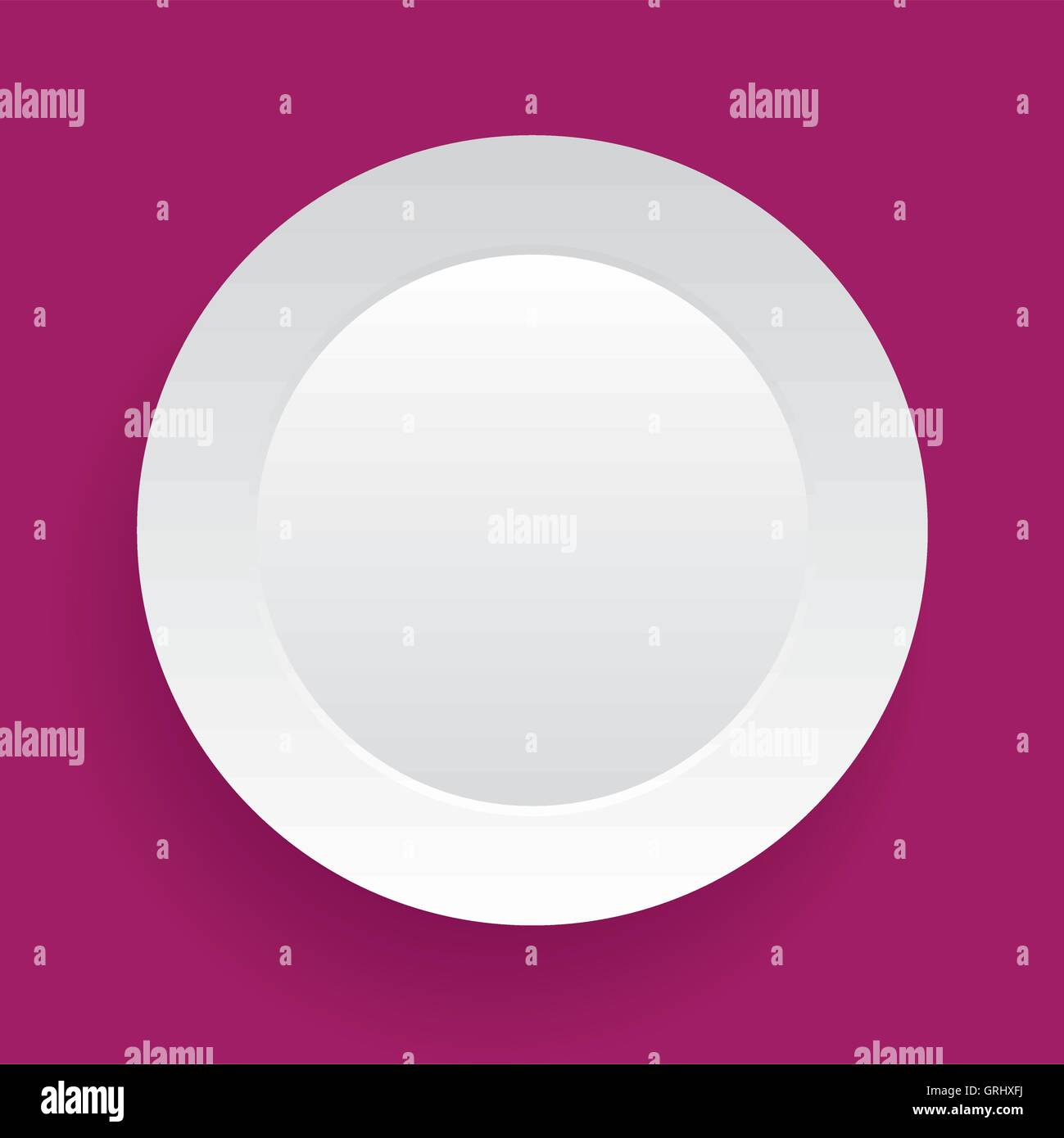 Empty White plate vector Stock Vector Image & Art - Alamy
