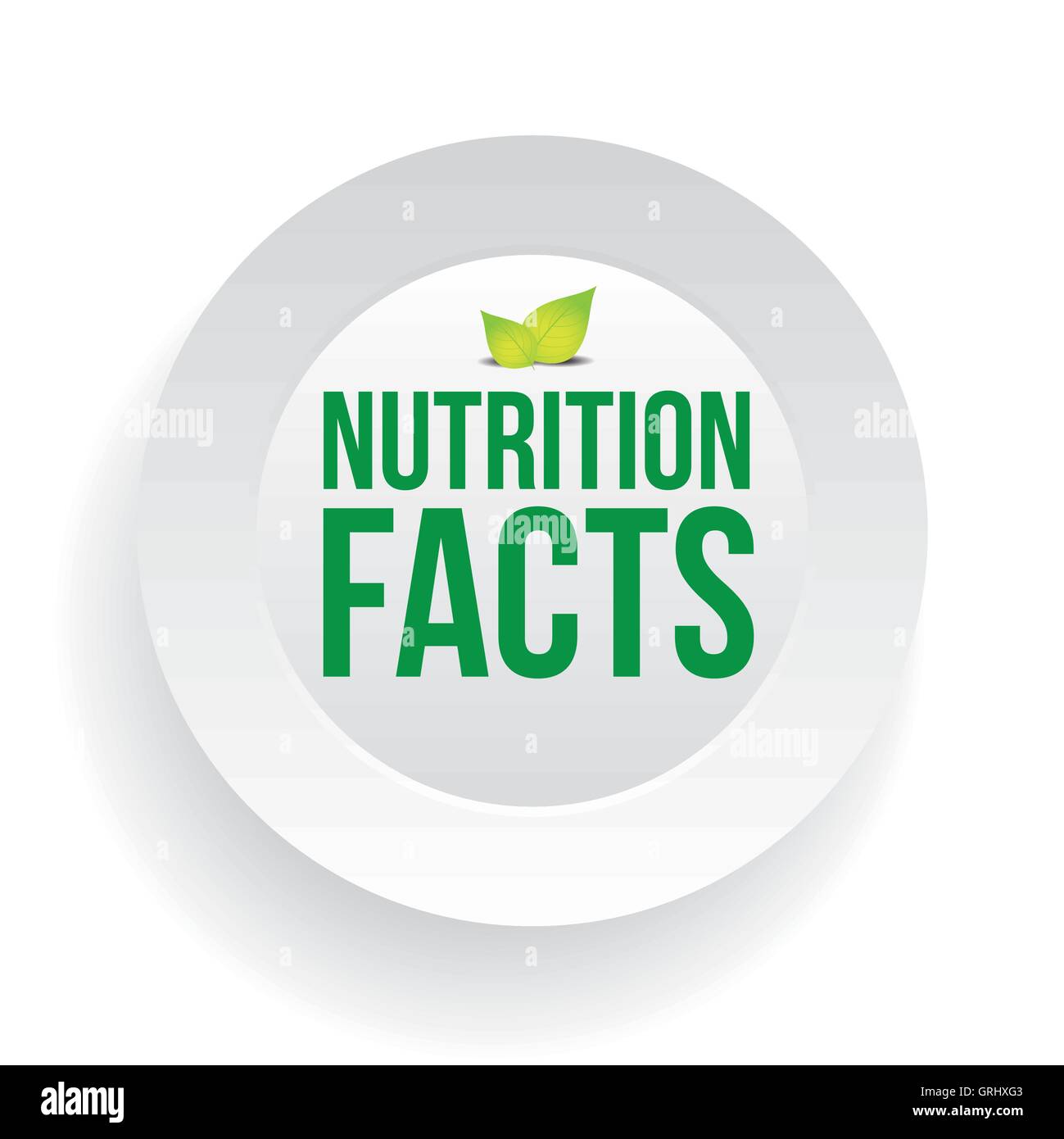 Nutrition facts sign on plate Stock Vector Image & Art - Alamy