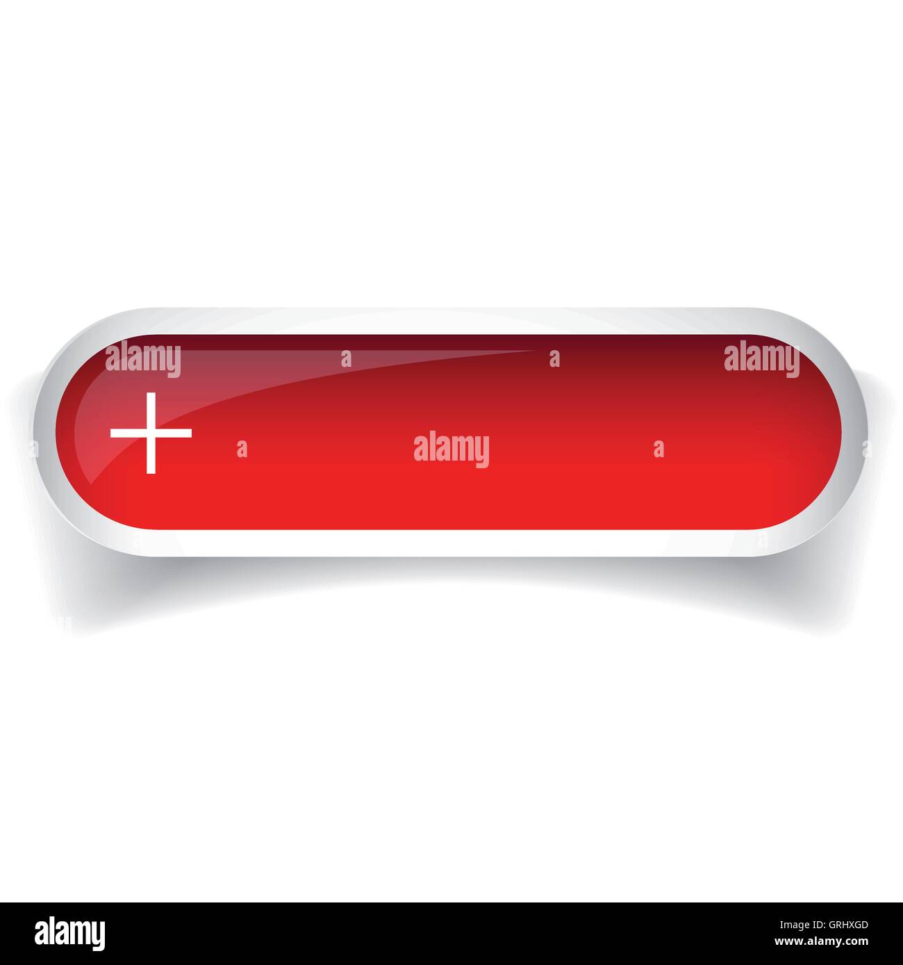Red glossy web bar button vector Stock Vector Image & Art - Alamy