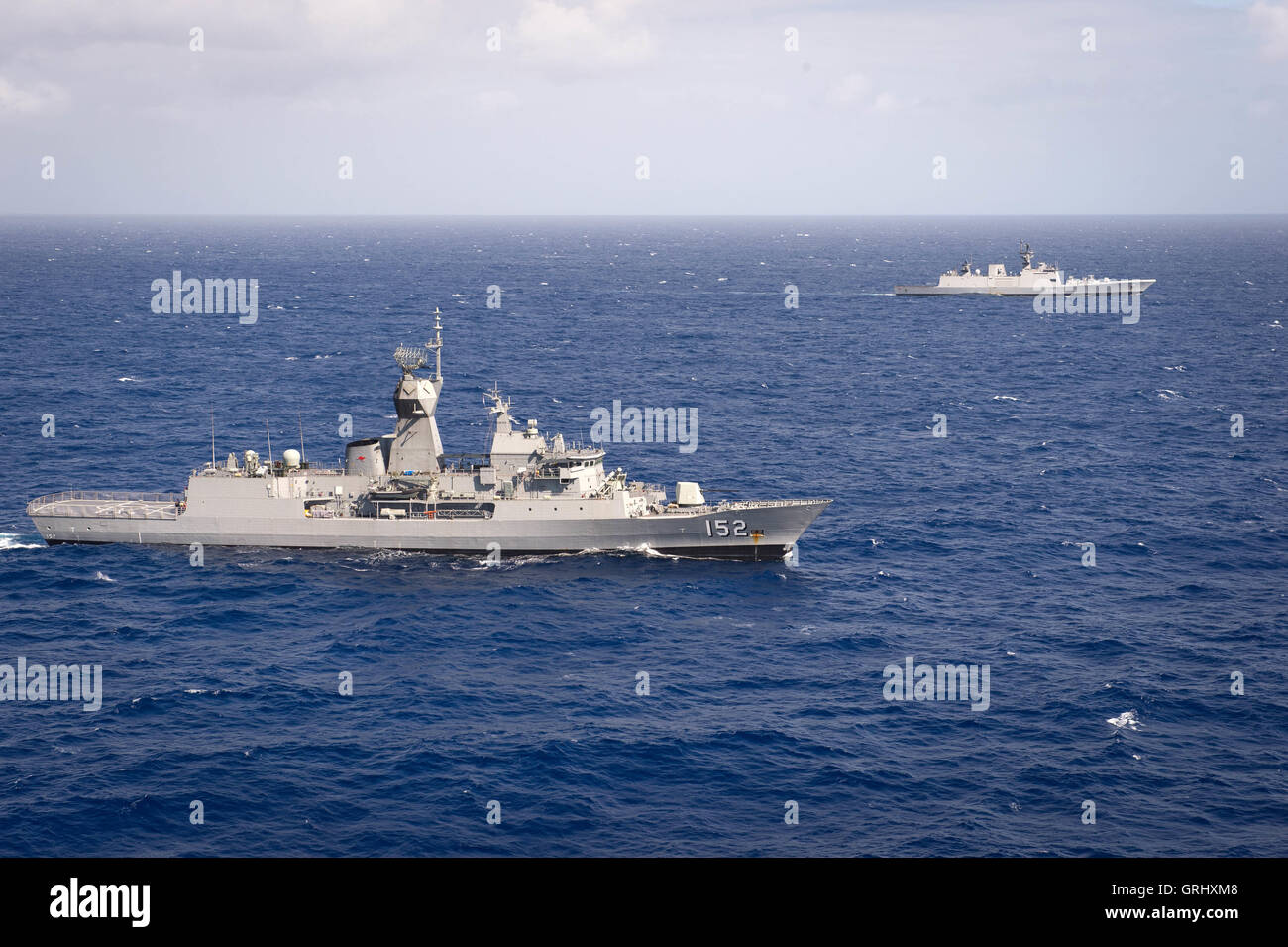 Royal Australian Navy Anzac Class frigate HMAS Warramunga and Indian ...
