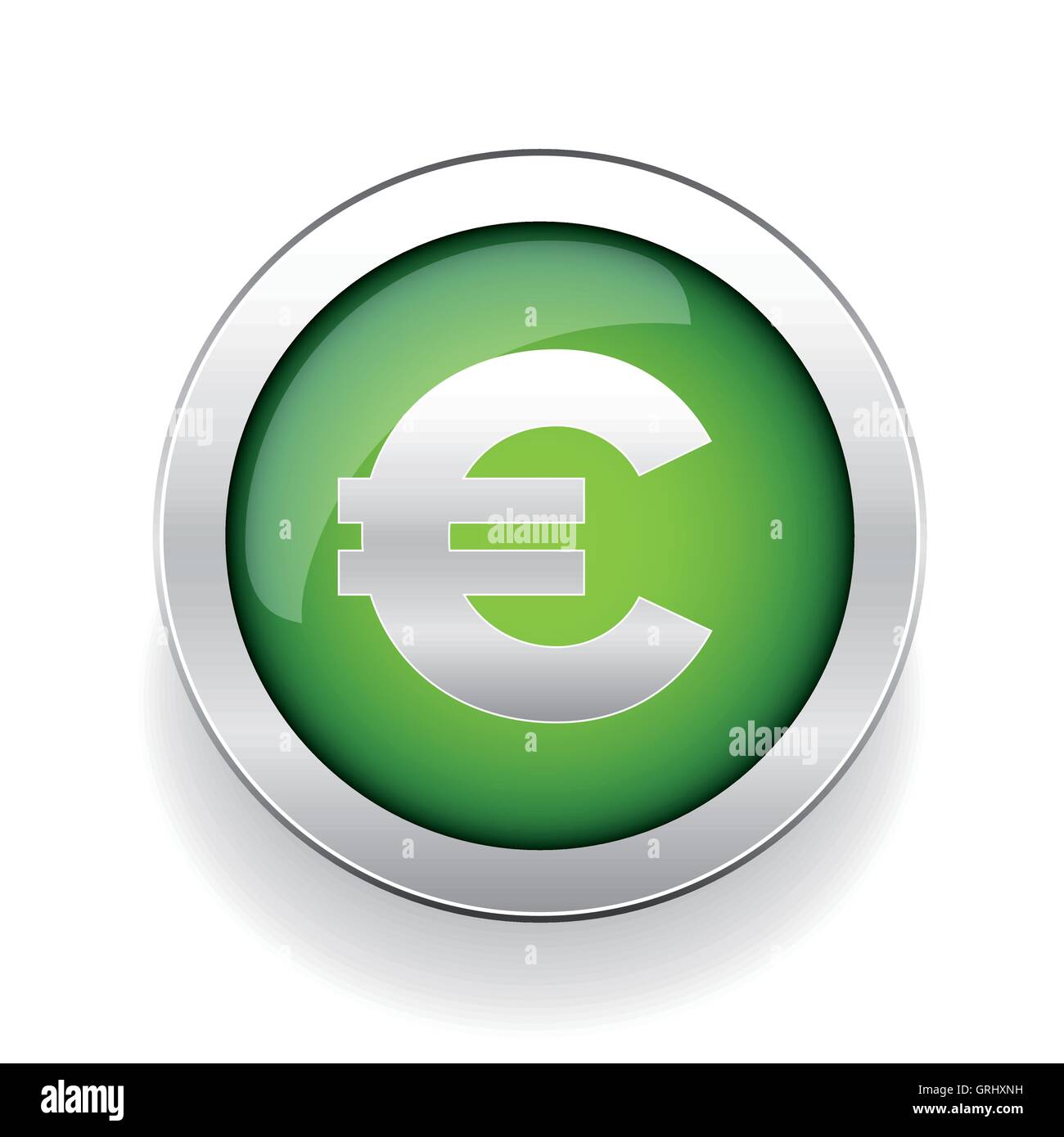 Money symbol - Euro sign button Stock Vector Image & Art - Alamy