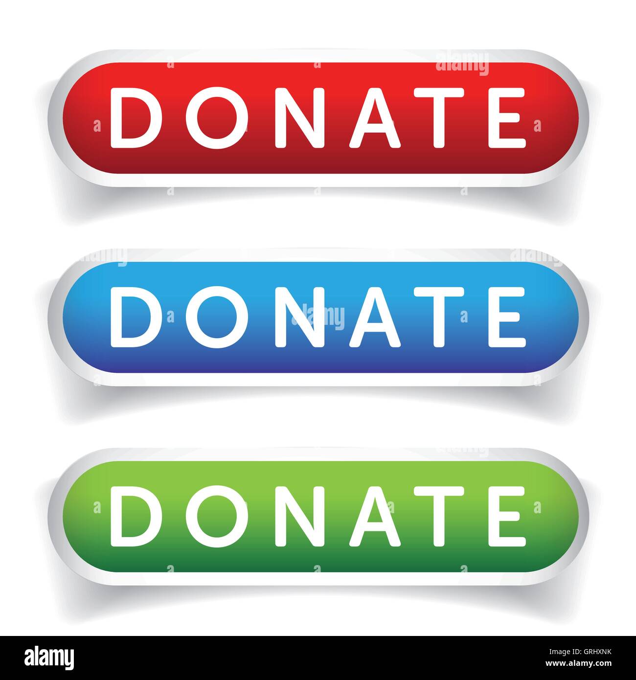 Donate button set Stock Vector Image & Art - Alamy