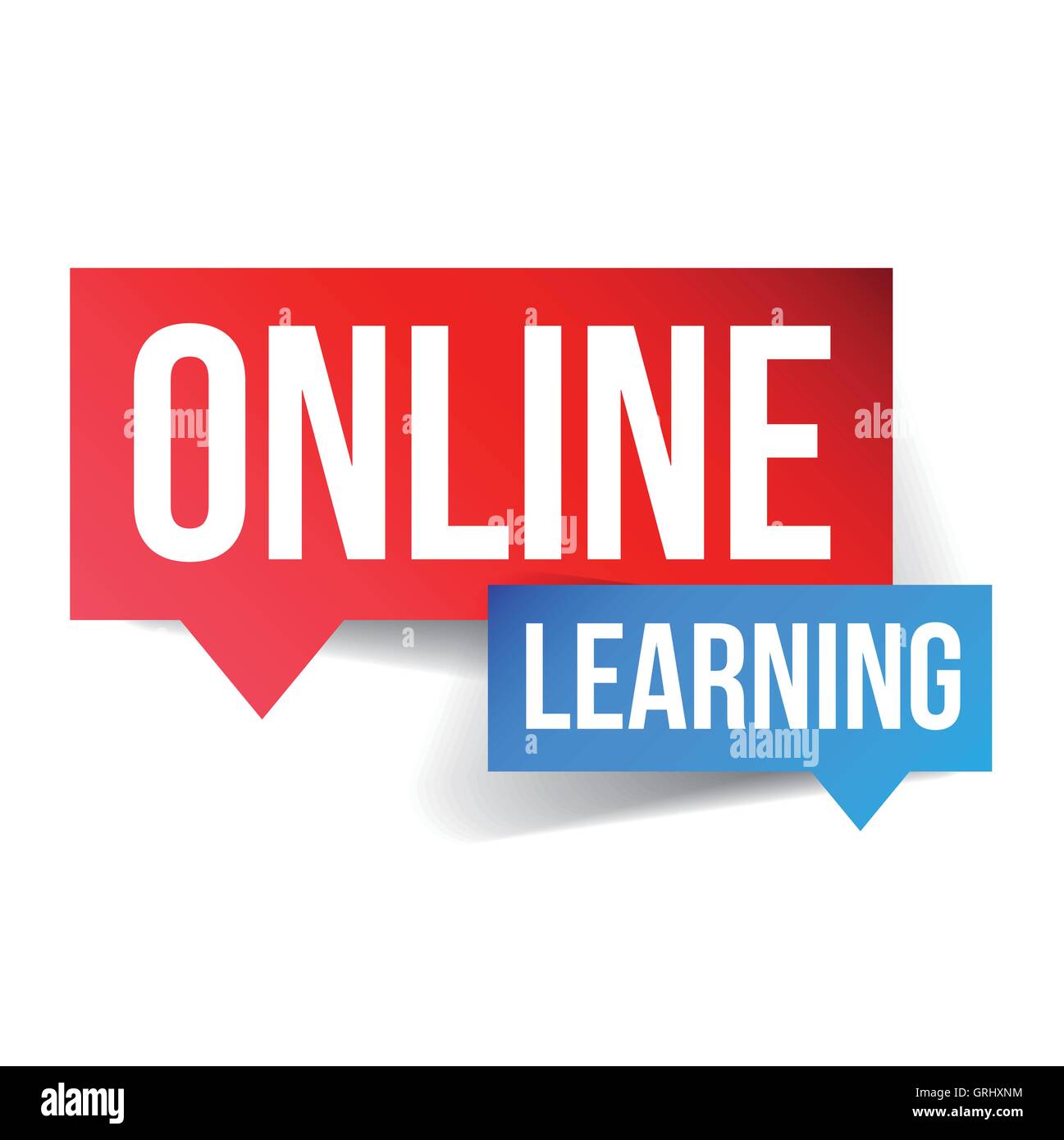 Online Learning speech bubbles Stock Vector Image & Art - Alamy