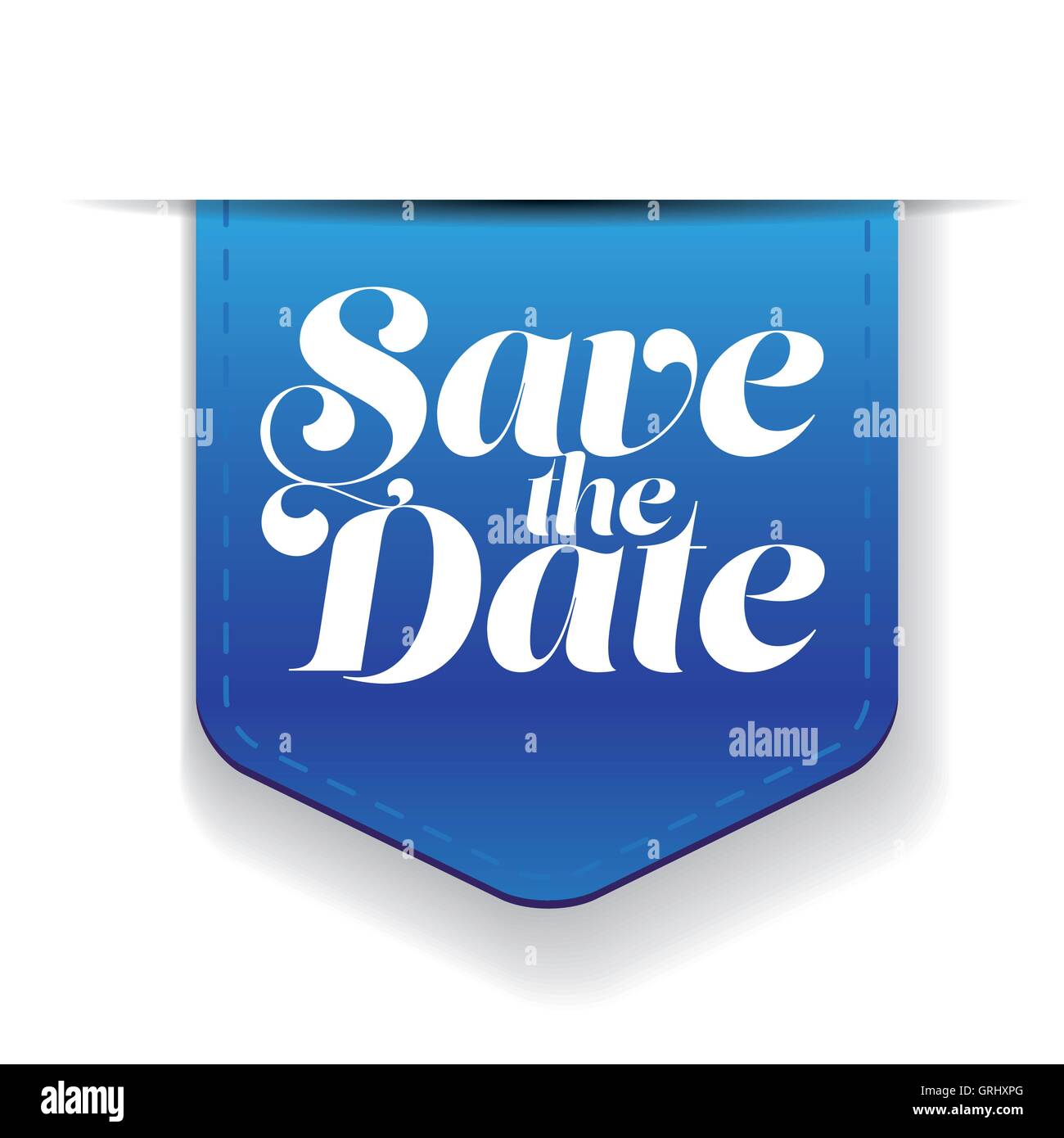 Save the Date lettering blue ribbon Stock Vector Image & Art - Alamy