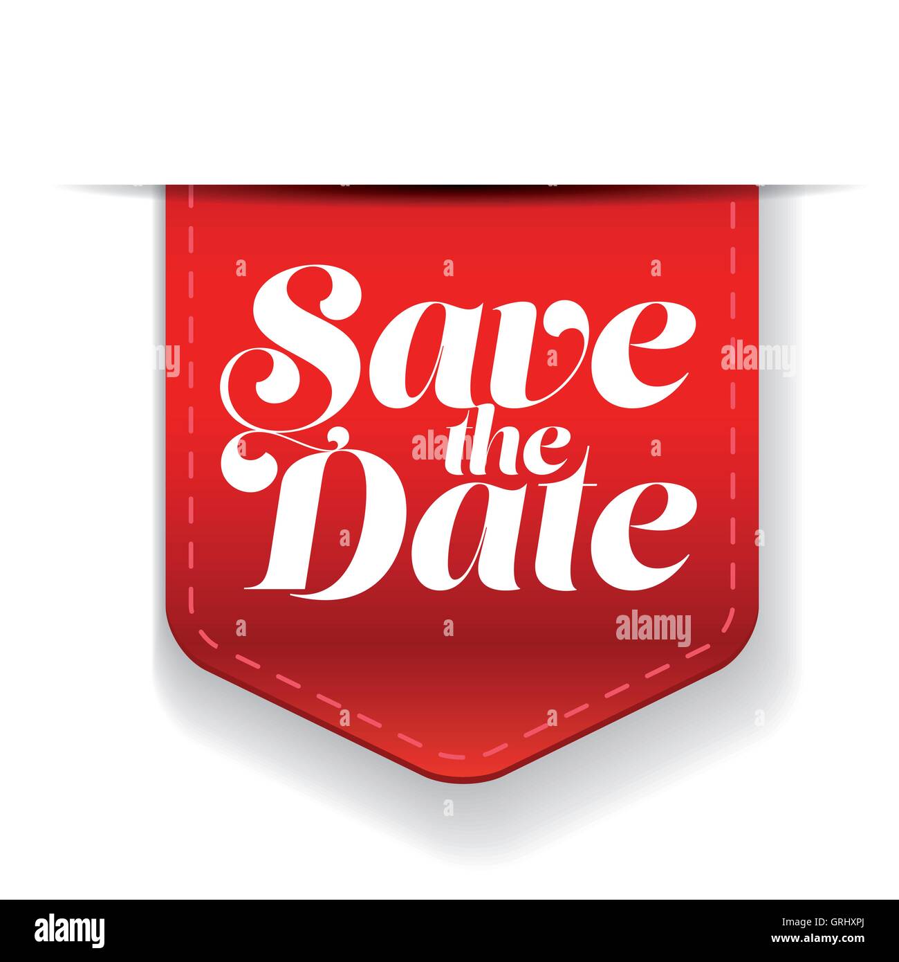 Save the Date lettering red ribbon Stock Vector Image & Art - Alamy