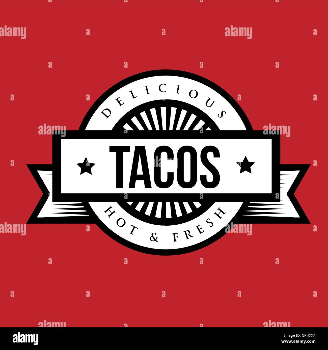 Tacos stamp Stock Vector Images - Alamy