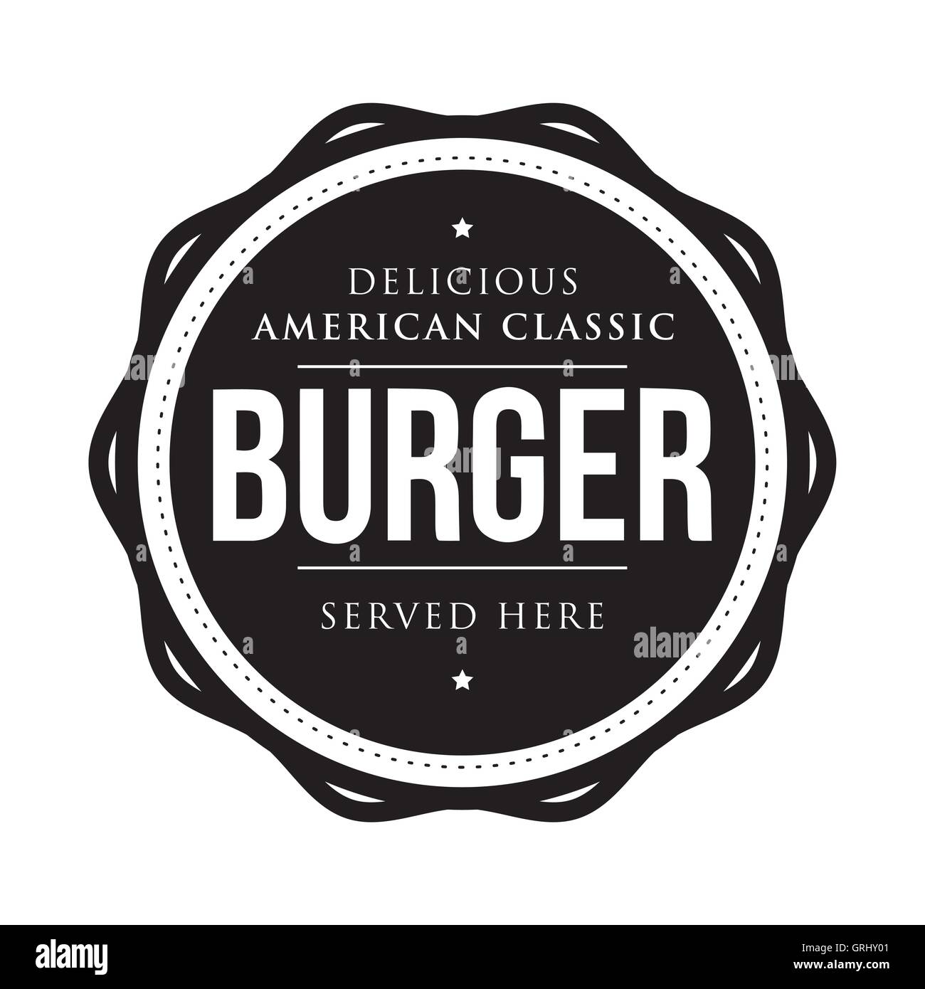 Vintage burger bar sign Cut Out Stock Images & Pictures - Alamy
