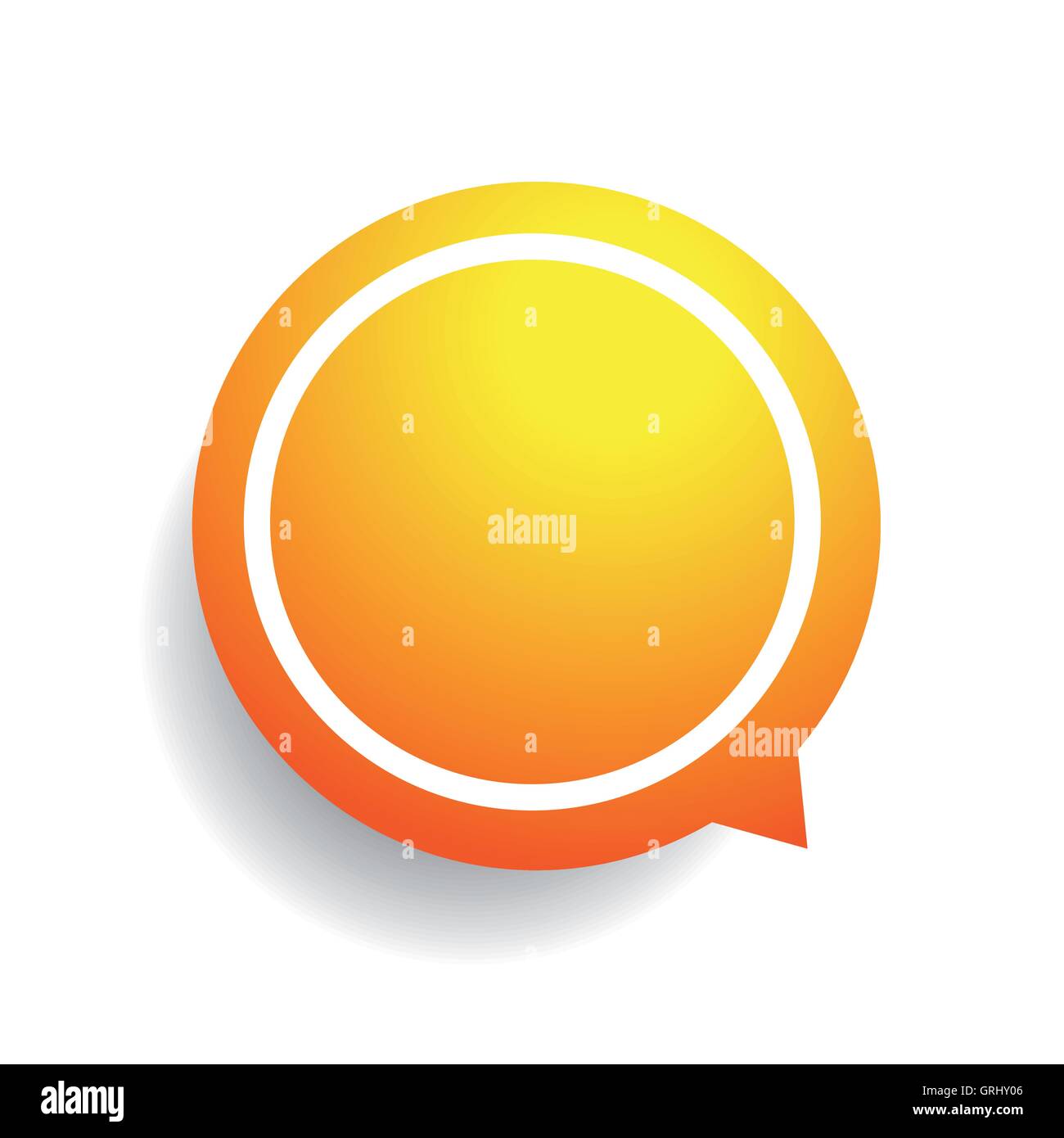 Speech bubble vector orange Stock Vector Image & Art - Alamy