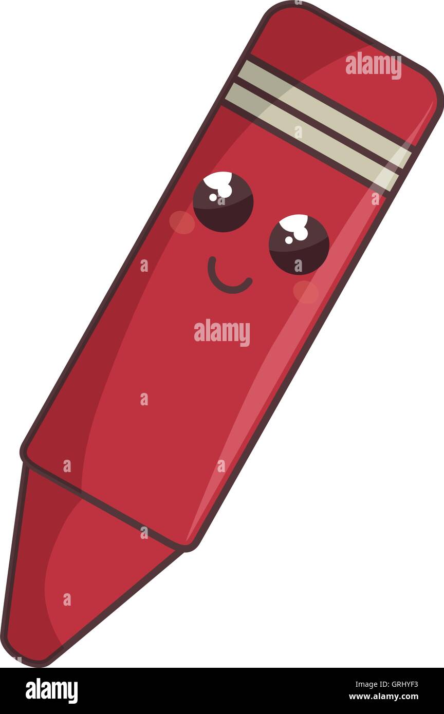 cartoon pencil stationary object Stock Vector Image & Art - Alamy