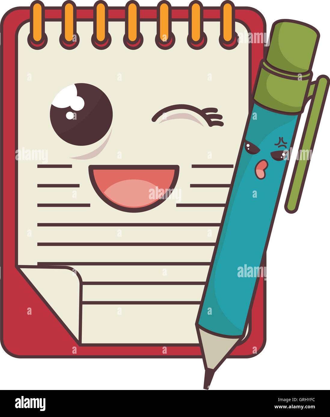 notepad stationary object Stock Vector Image & Art - Alamy