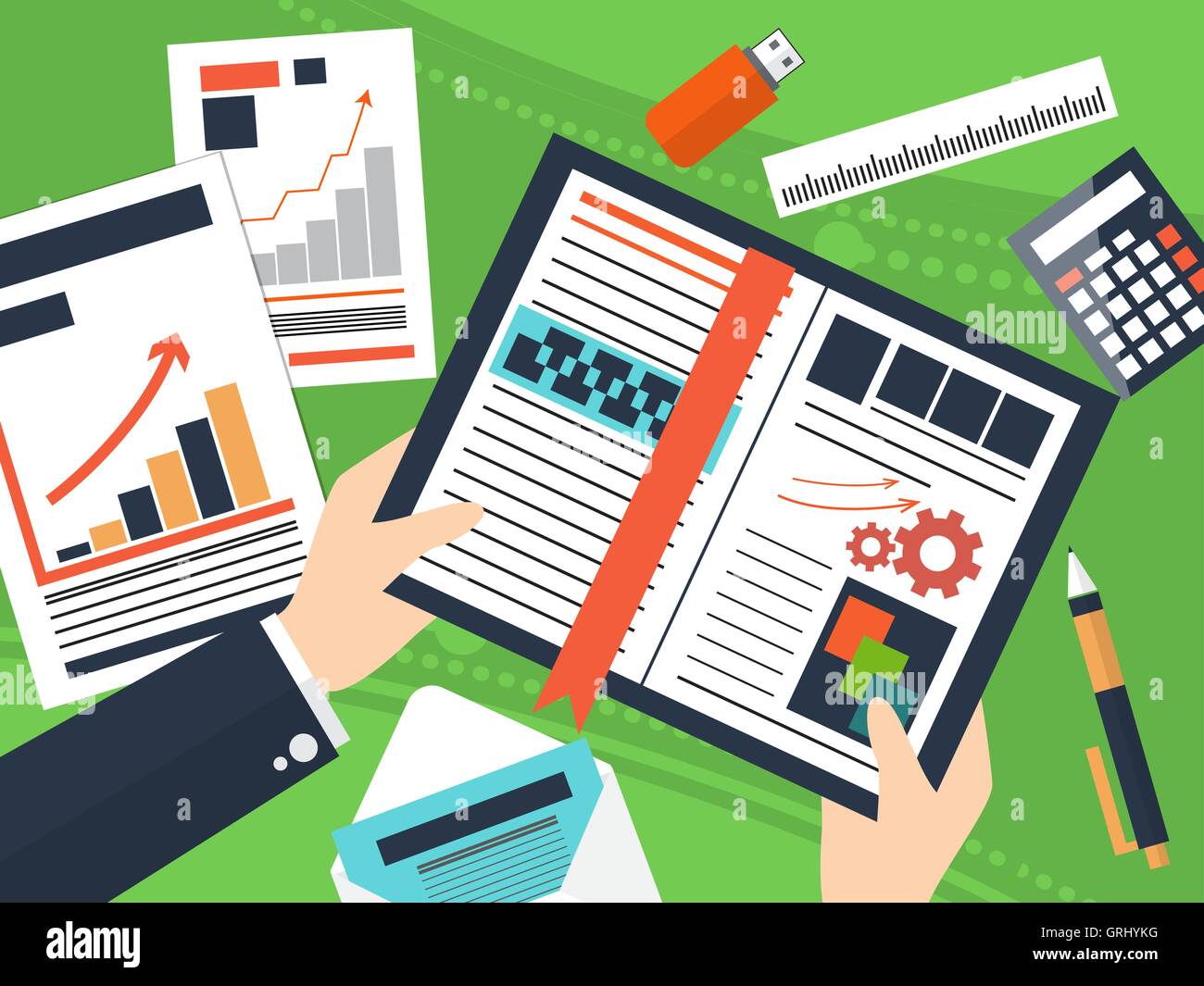 Copybook project Stock Vector Images - Alamy