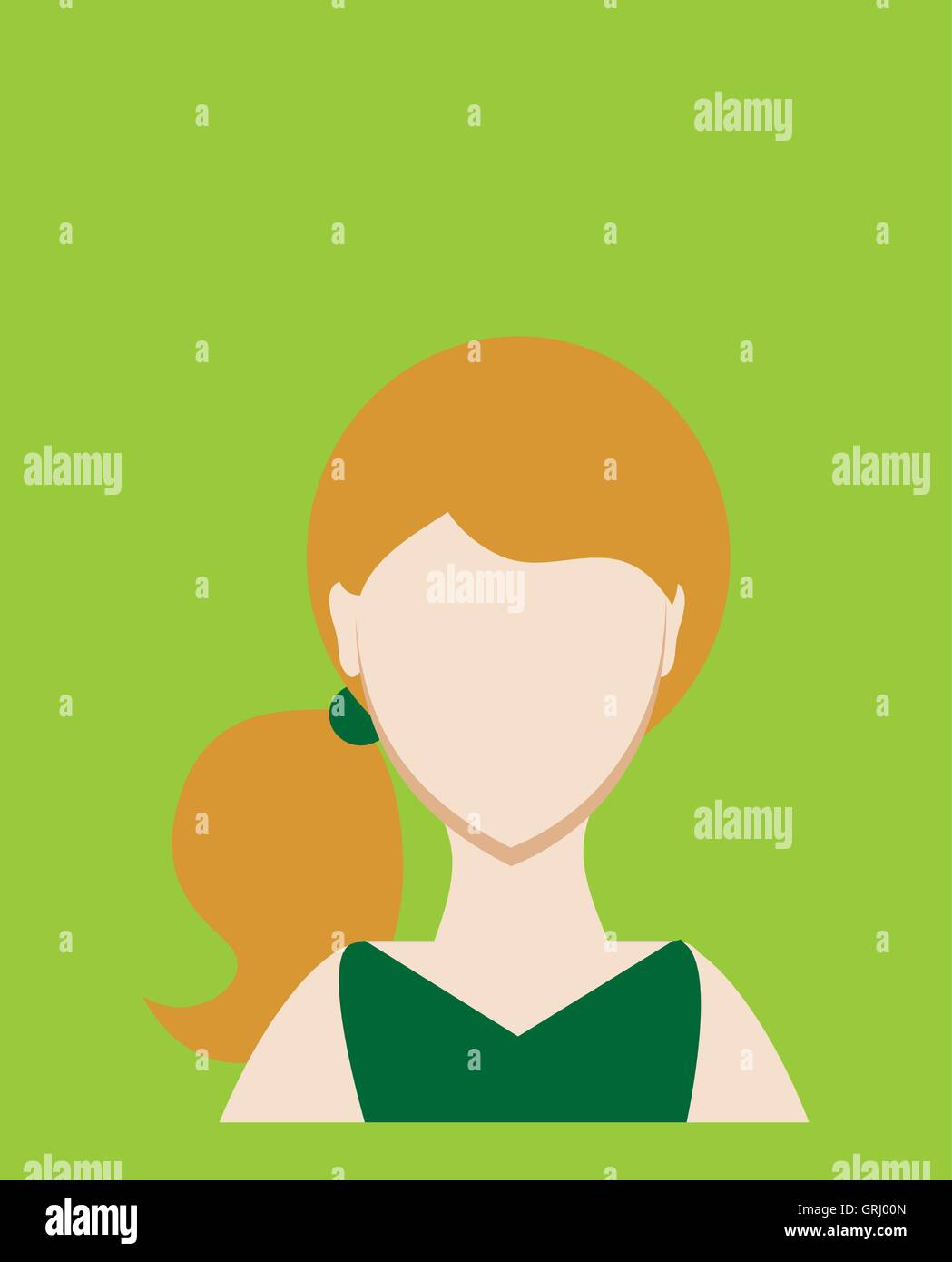 Female avatar or pictogram for social networks. Modern flat colorful ...