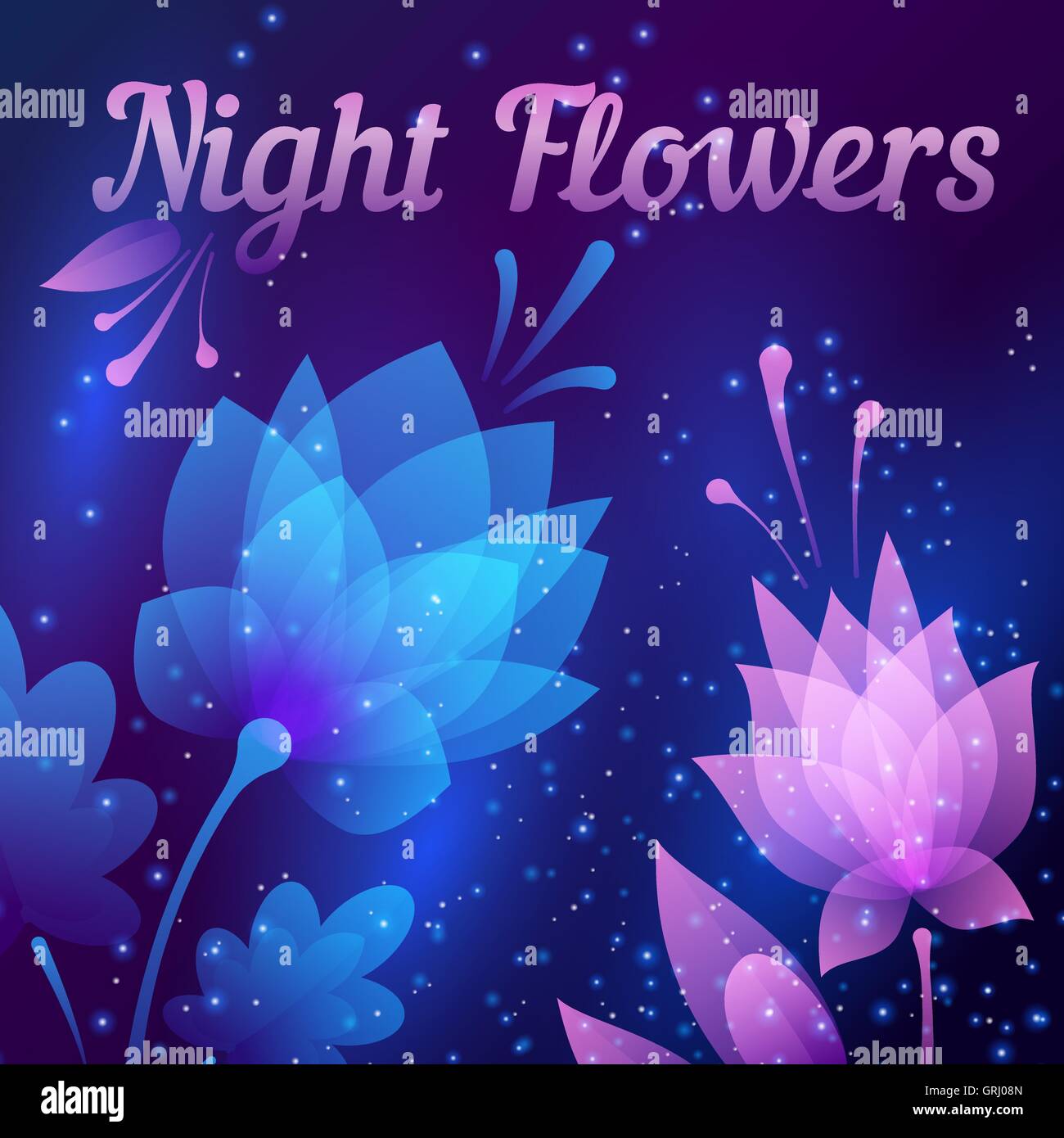 Night plant Stock Vector Images - Alamy