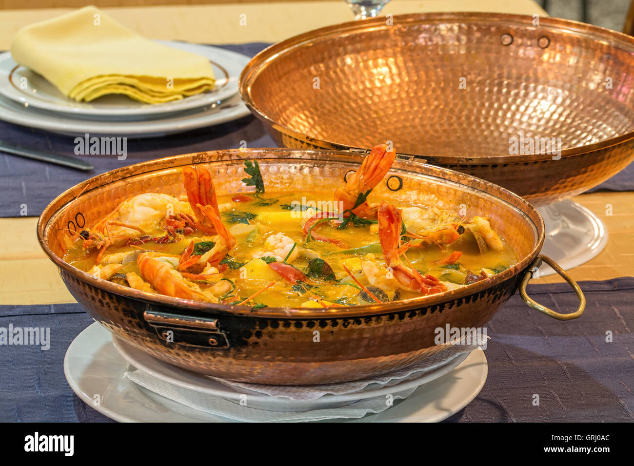 shellfish cataplana portuguese traditional plate cocked on his special ...