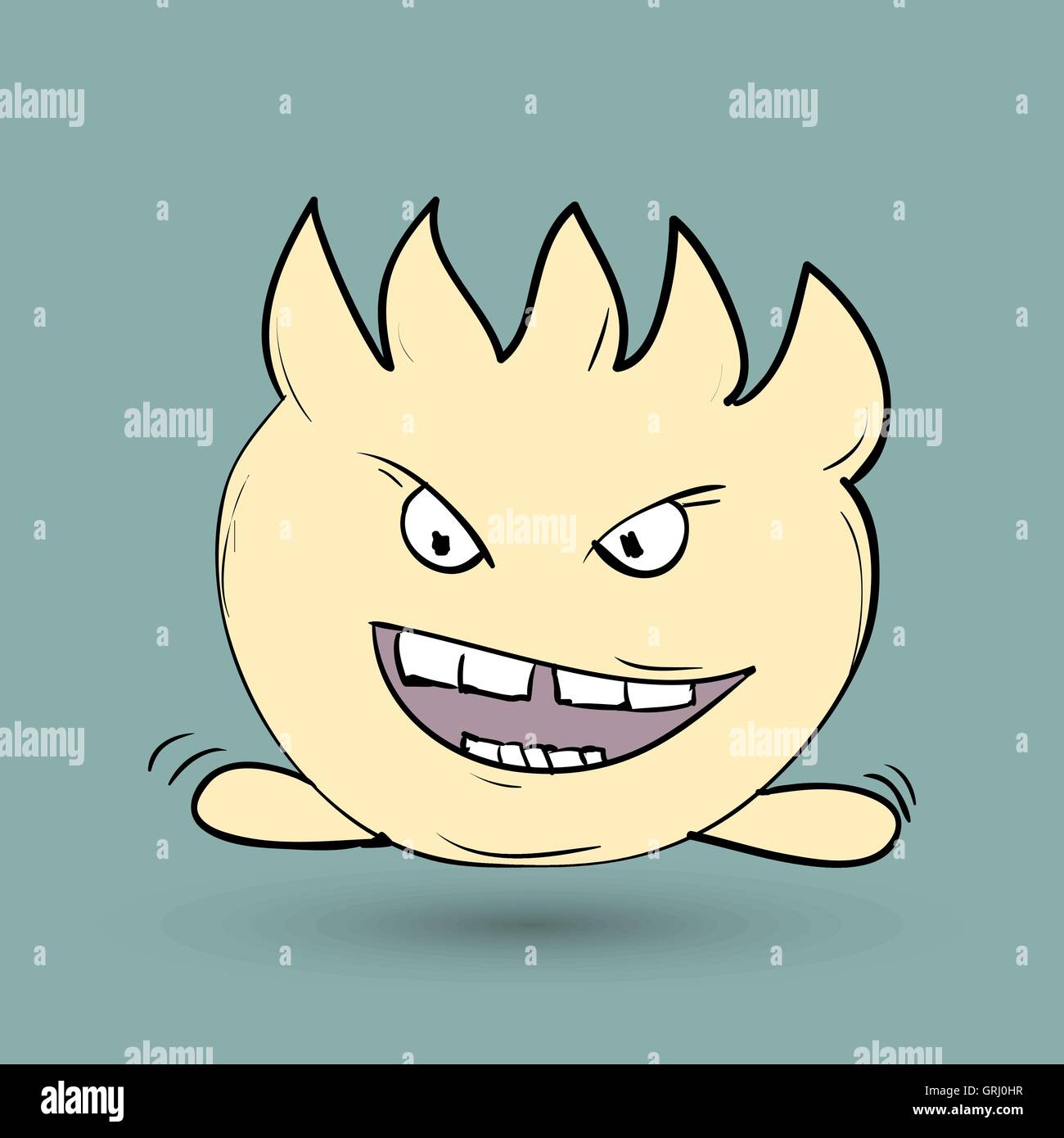Funny monster. Suitable for childrens stories and fairy tales. Vector ...
