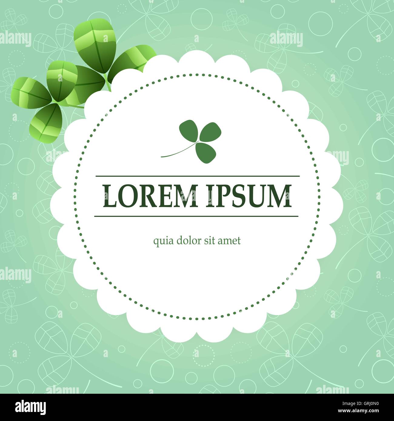 White clover in grass Stock Vector Images - Alamy