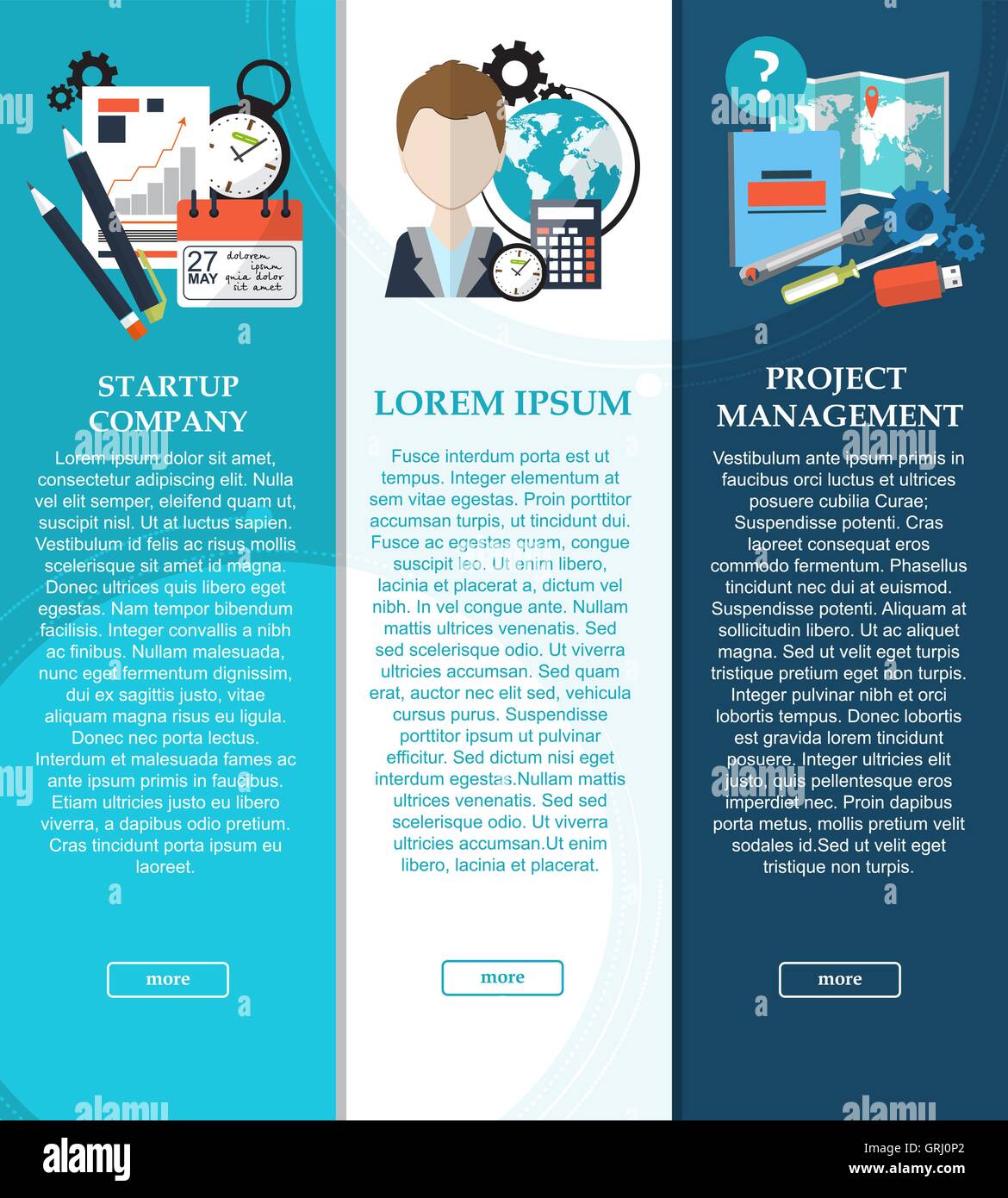 Collection of banners for your design. Flat vector illustration ...