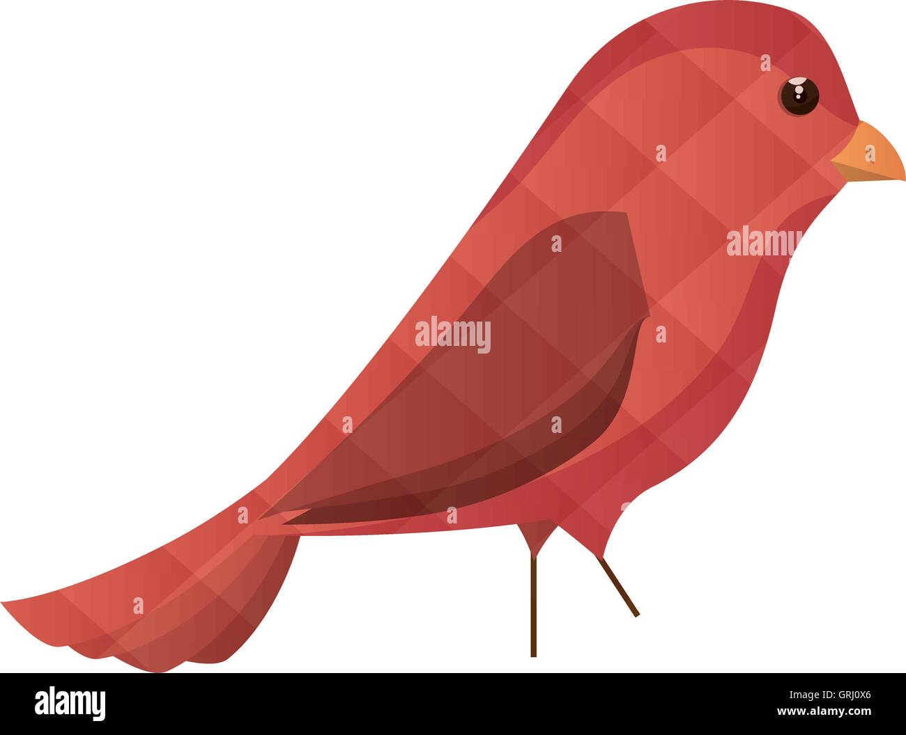 red bird animal cartoon Stock Vector Image & Art - Alamy