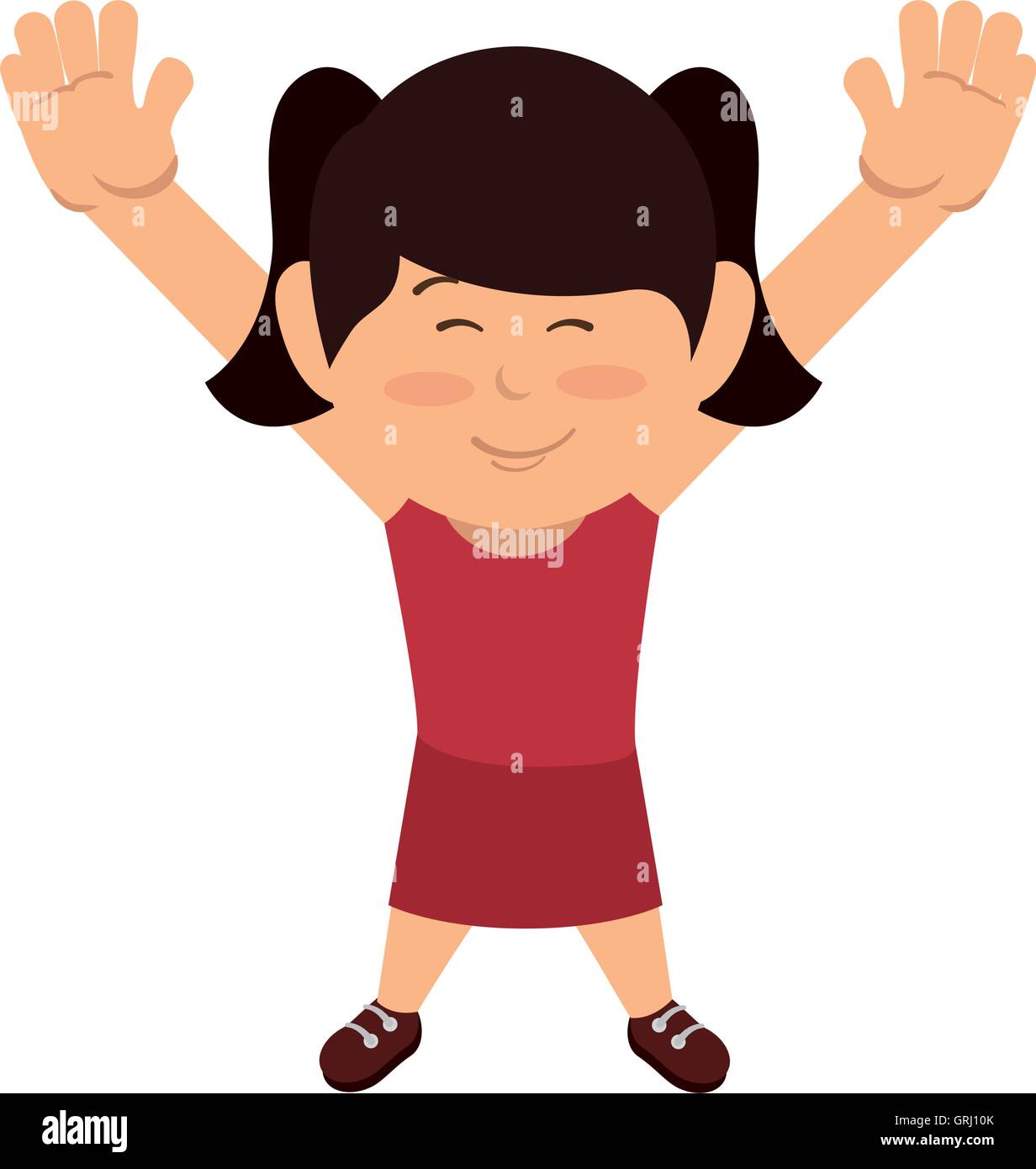 cartoon girl smiling Stock Vector Image & Art - Alamy