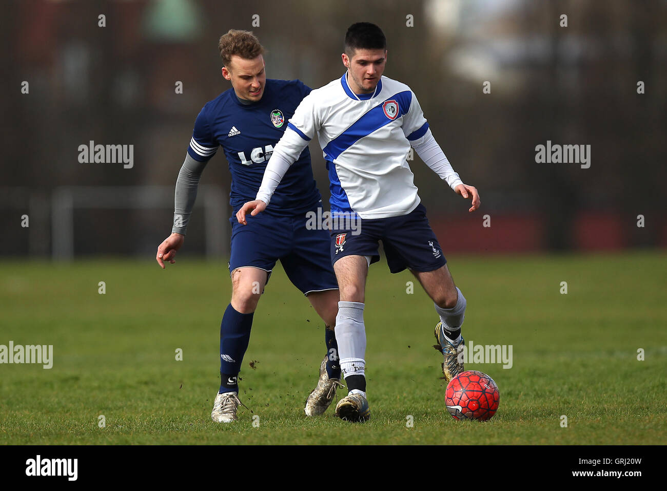 Jack Barry St Germaine (blue) vs BG United, Hackney & Leyton Sunday ...