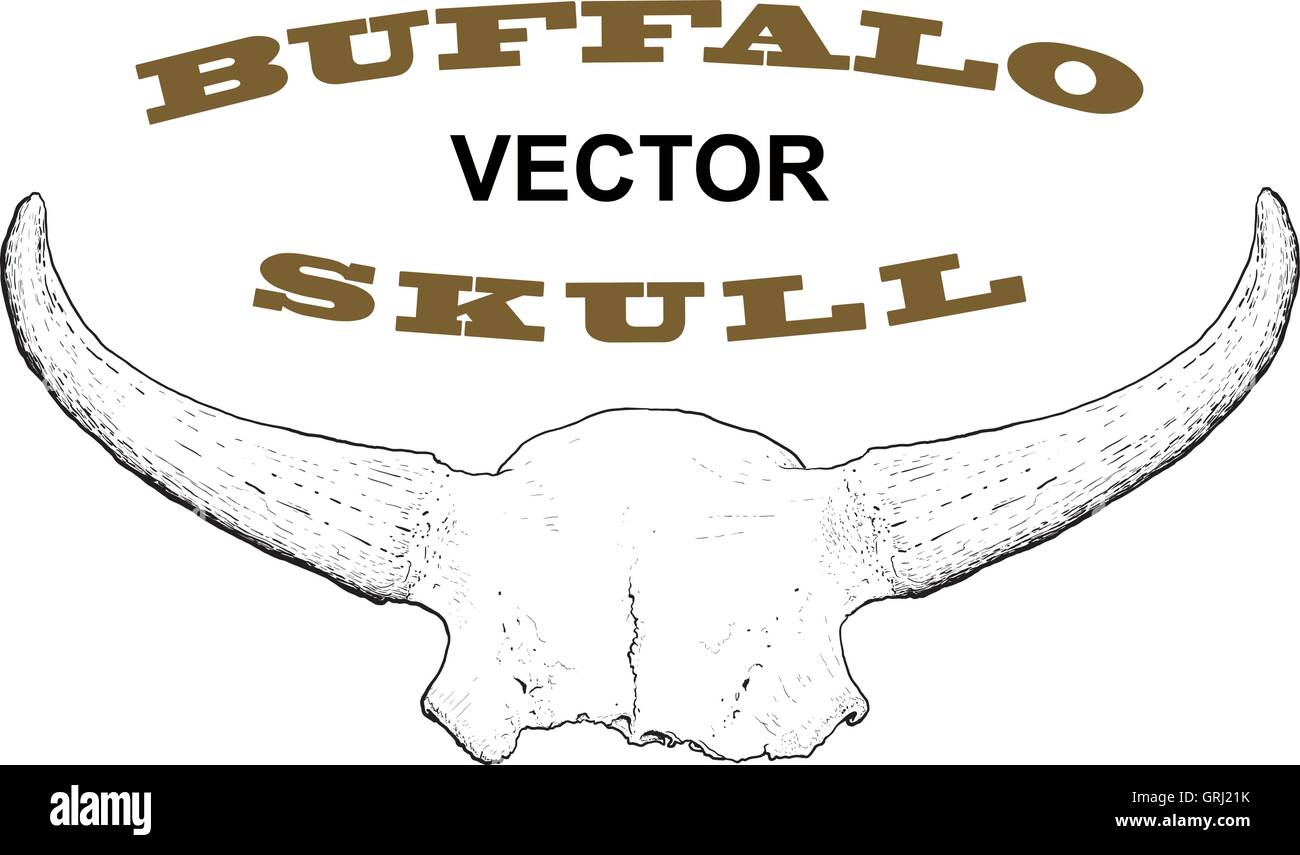 Skull horn concept black Stock Vector Images - Alamy