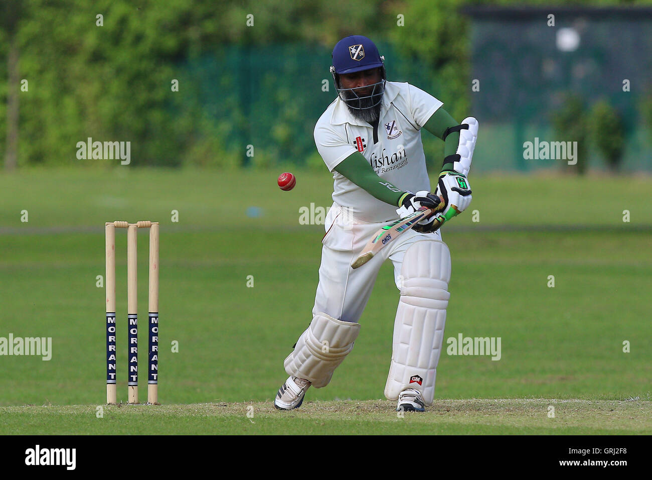 S Rahman in batting action for Upminster during Upminster CC vs Harold ...