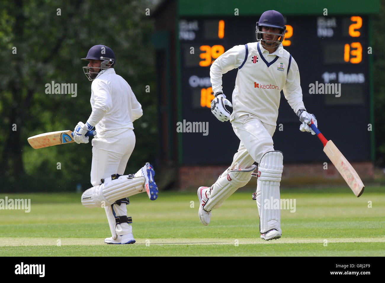 Sahil Prabhakar in batting action for Wanstead during Wanstead and ...