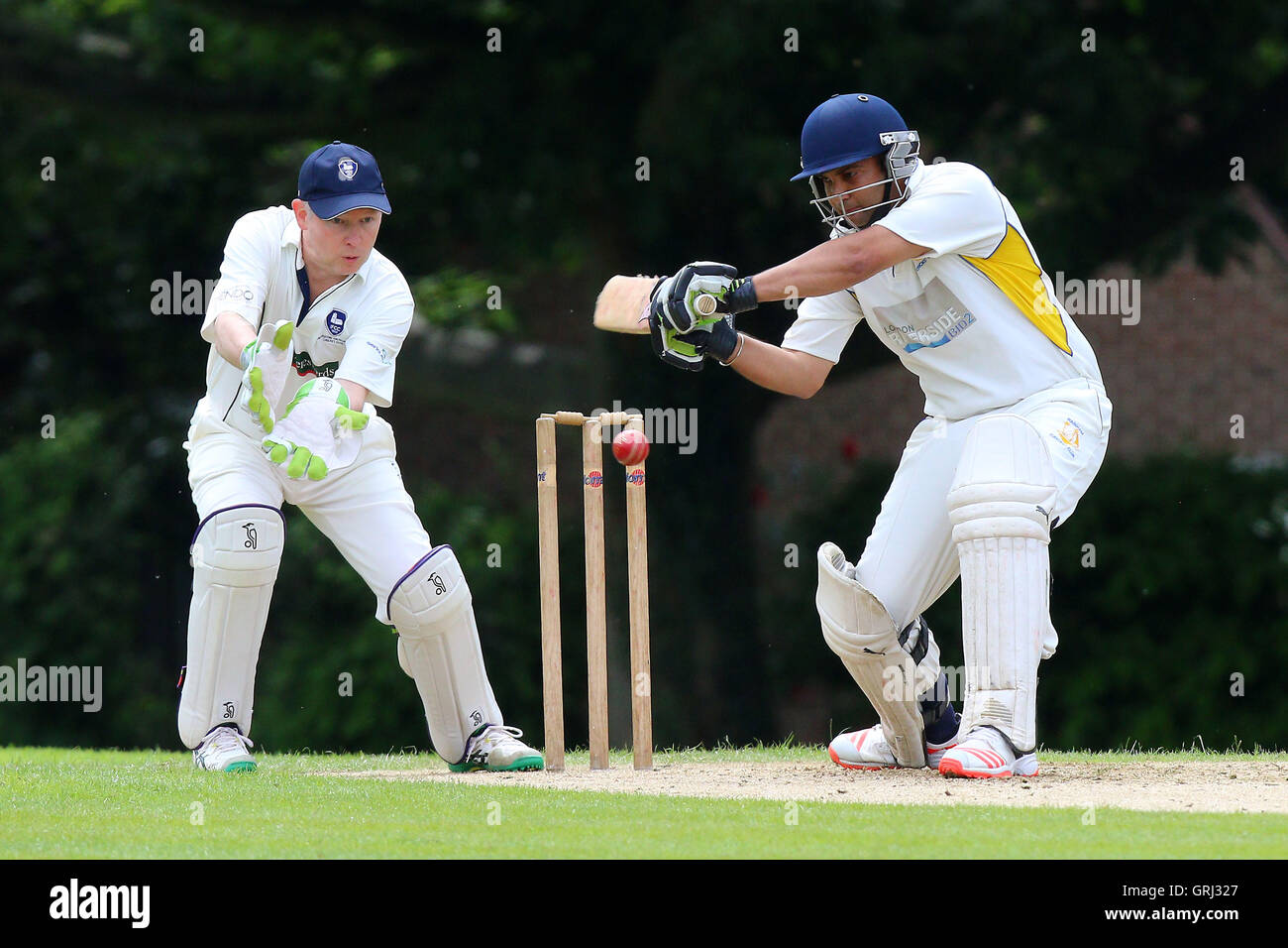 Jas Hothi in action for Rainham during Ingatestone and Fryerning CC vs ...