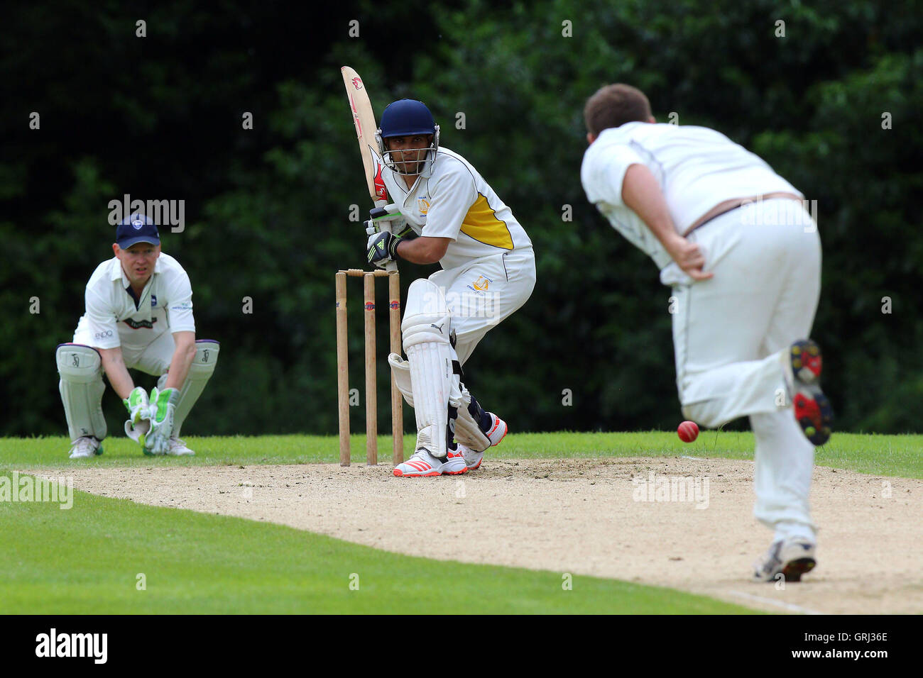 Jas Hothi in action for Rainham during Ingatestone and Fryerning CC vs ...