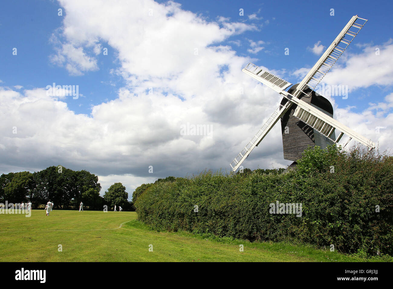 General view showing the Mountnessing windmill during Hornchurch ...