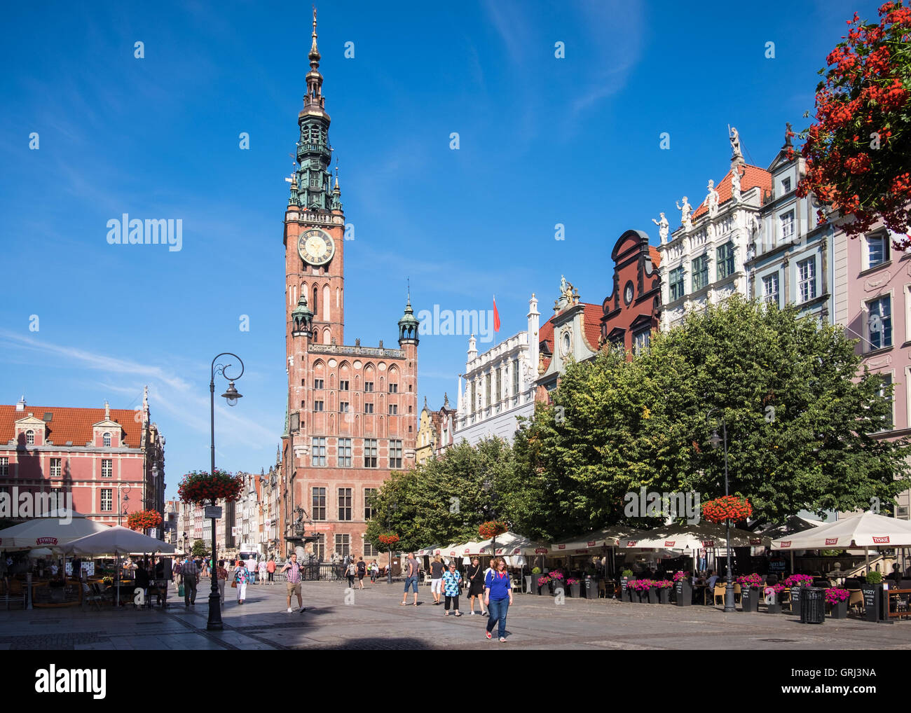 Długa Street in Gdansk's Old Town, with Muzeum Historyczne Miasta ...