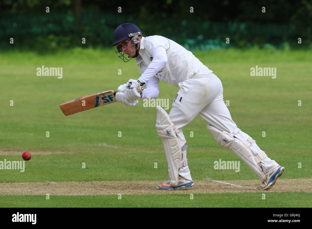 Craig Sampson in batting action for Harold Wood during Harold Wood CC ...