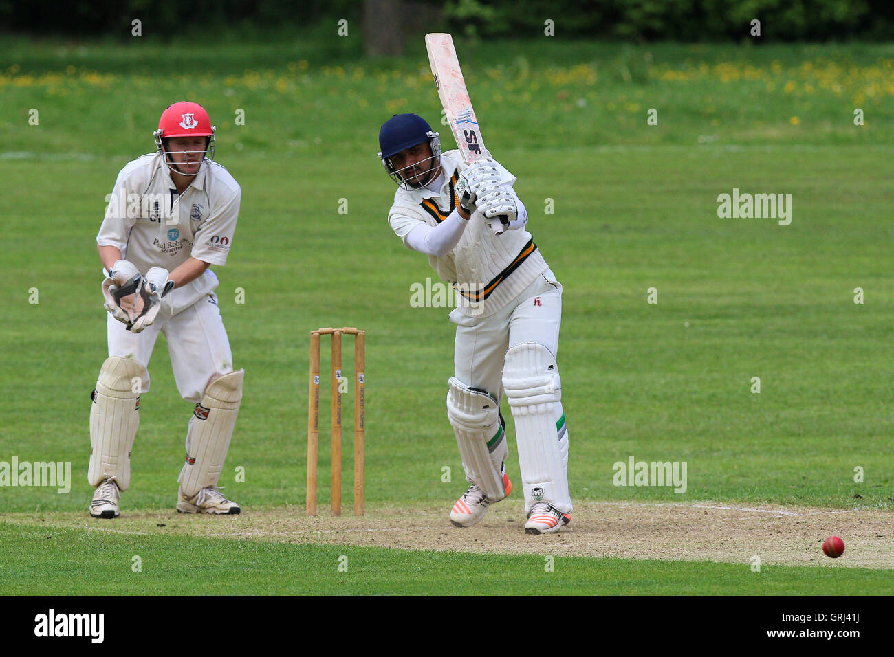 Shahbaz Khan in batting action for Harold Wood during Harold Wood CC vs ...