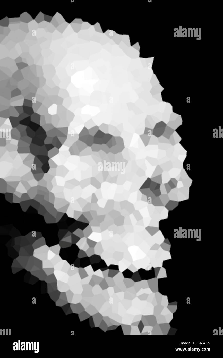 Crystal skull on black background Stock Photo - Alamy