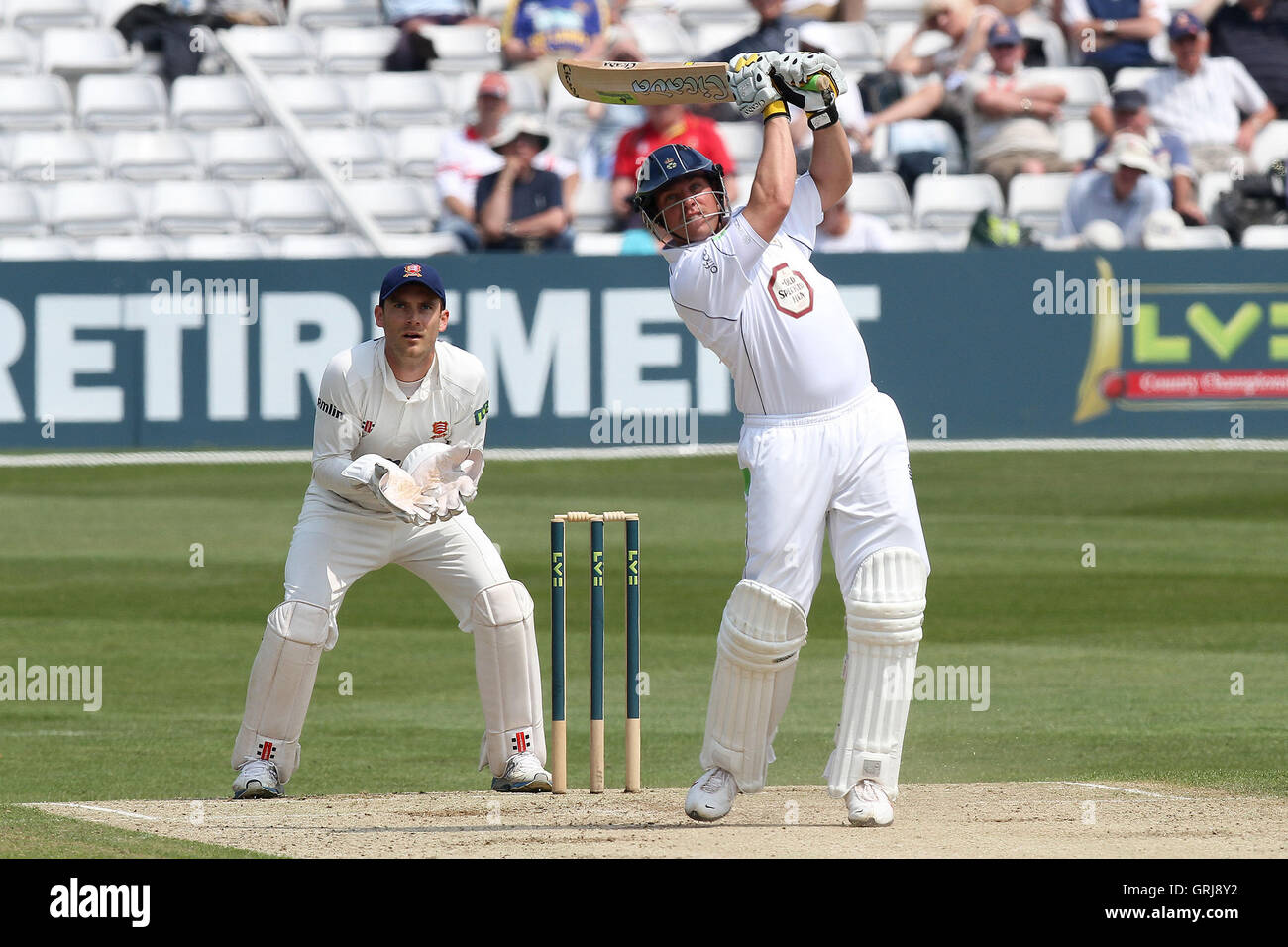 James Foster of Essex can only watch as Wes Durston hits four runs for ...