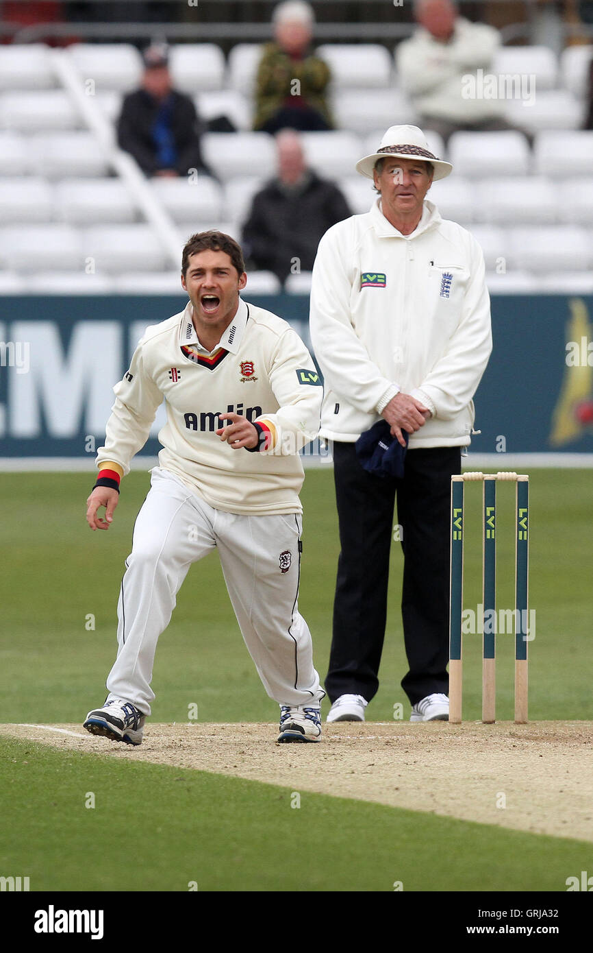 Greg Smith of Essex celebrates the wicket of James Fuller - Essex CCC ...