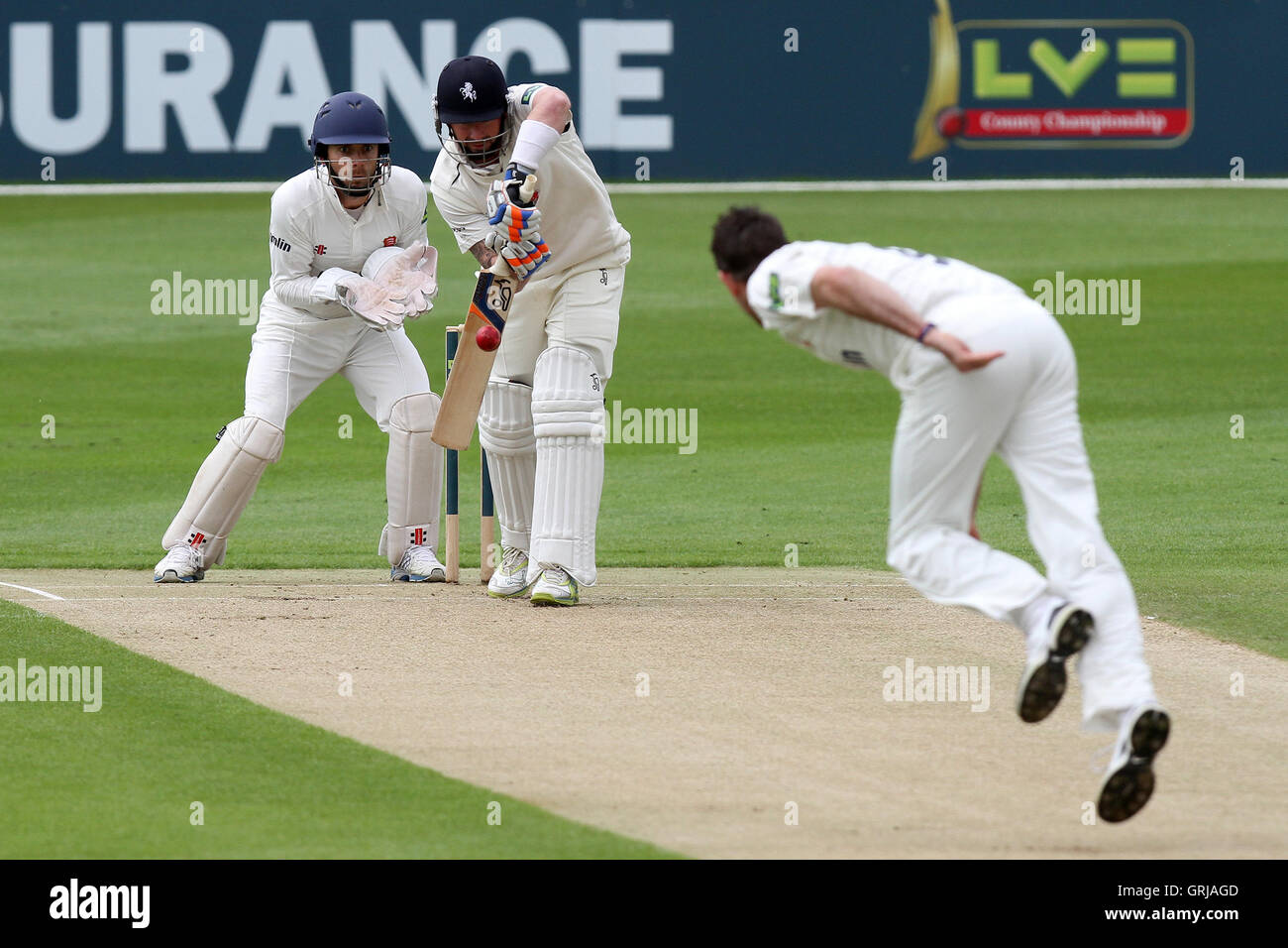David Masters puts early pressure on Kent batsman Darren Stevens ...