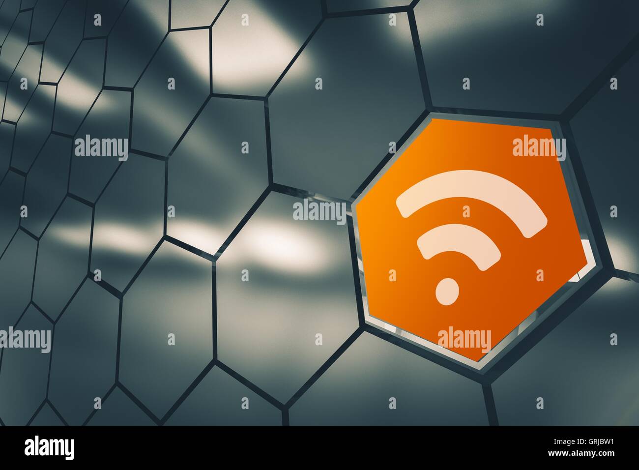 WiFi Network Availability Concept 3D Render Illustration. Wireless LAN ...