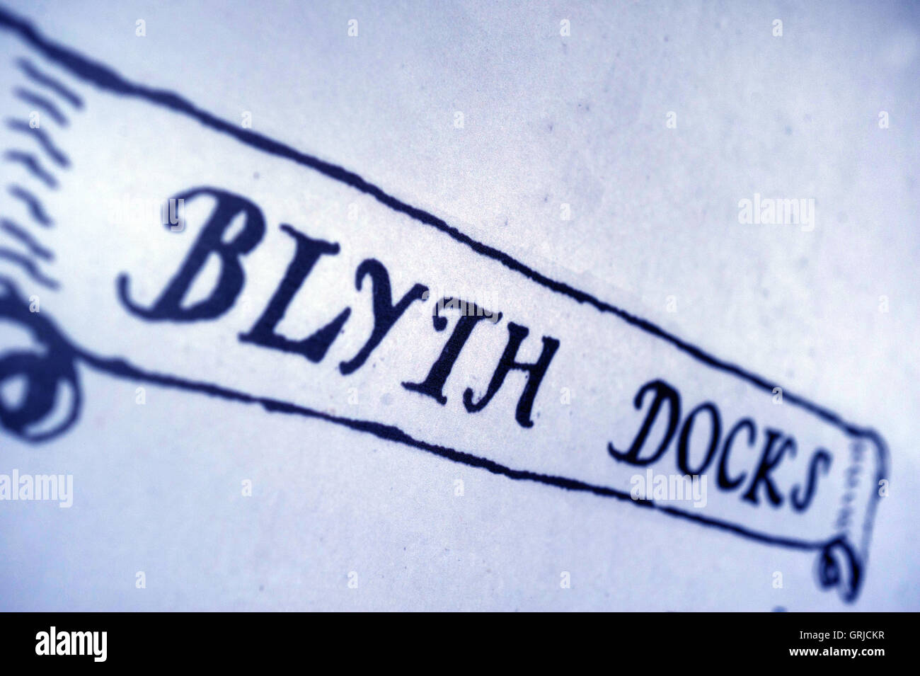 Blyth Docks sign Stock Photo - Alamy