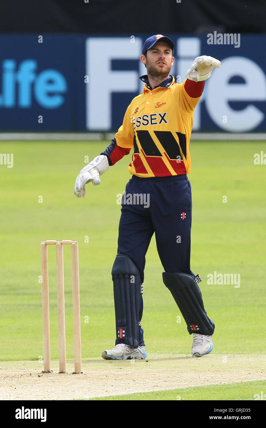 James Foster of Essex arranges the field - Essex Eagles vs Australia ...