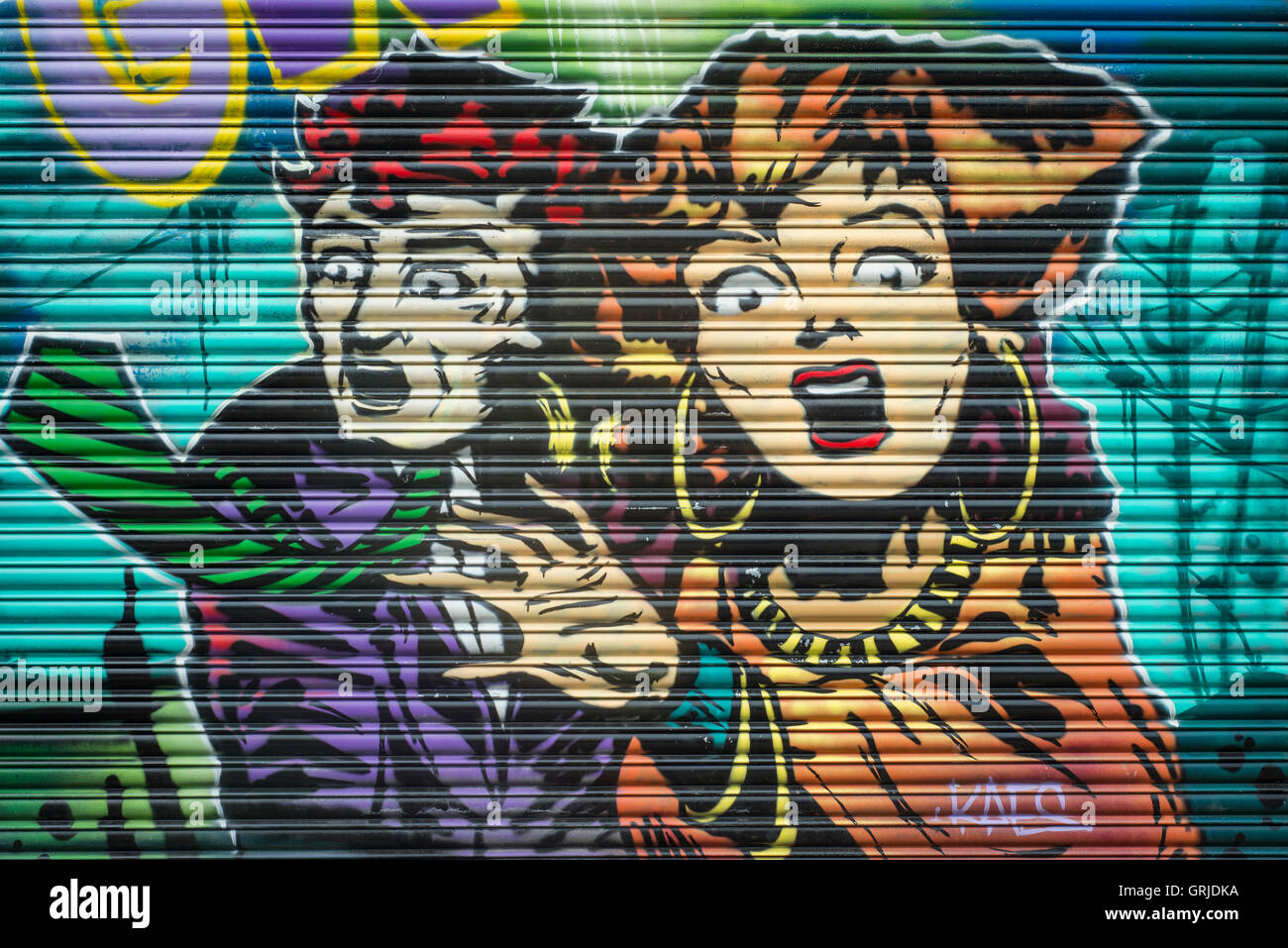 comic strip street art in Hackney Wick, London Stock Photo - Alamy