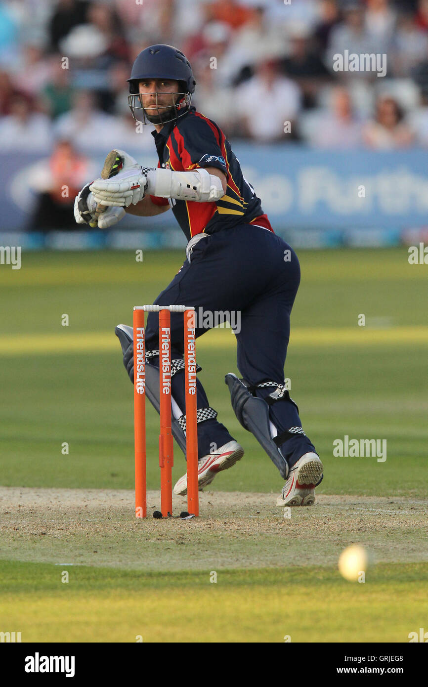 James Foster in batting action for Essex as he reaches a half-century ...