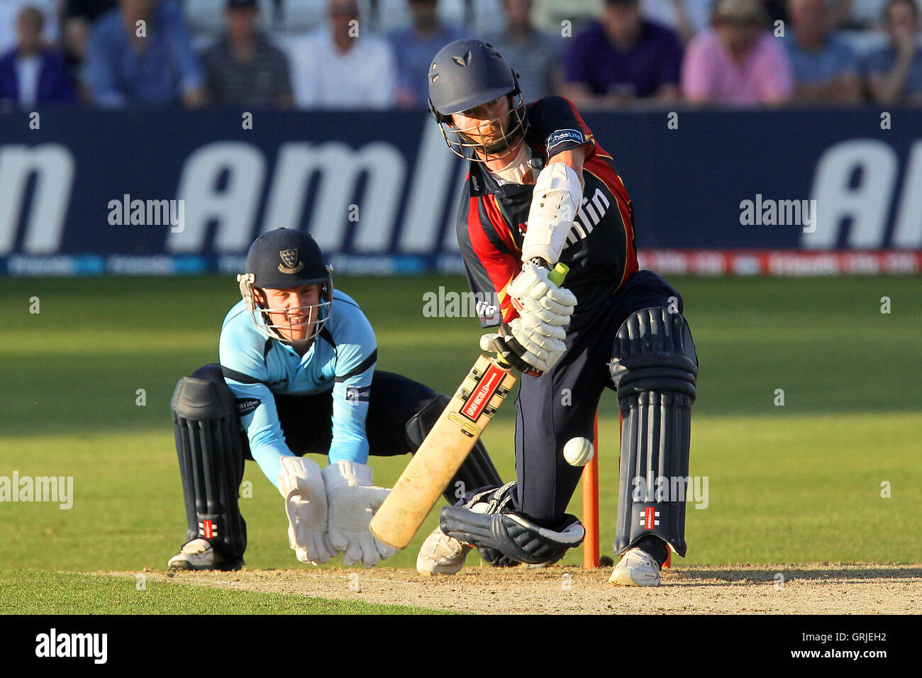 James Foster in batting action for Essex - Essex Eagles vs Sussex ...