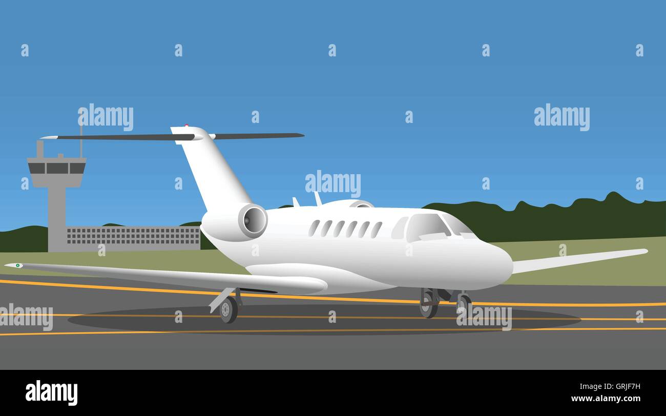 In his private jet Stock Vector Images - Alamy