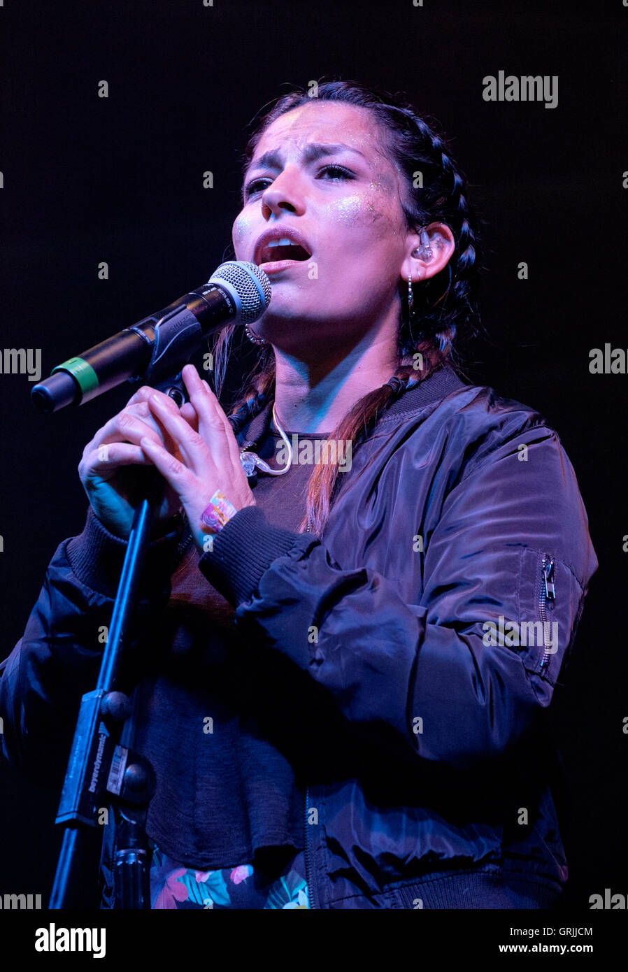 Ana Tijoux performing at the WOMAD Festival, Charlton Park, Malmesbury ...